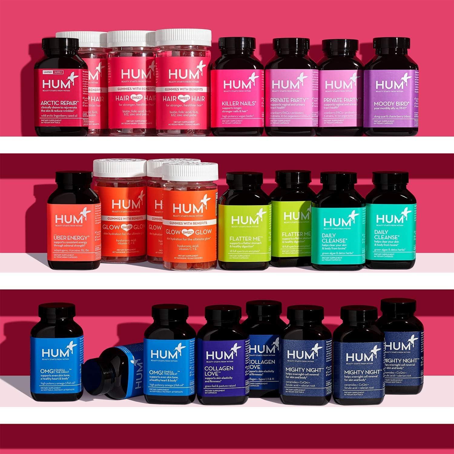 HUM Skin Squad Probiotic Supplement for Clear, Glowing Skin (60 ...