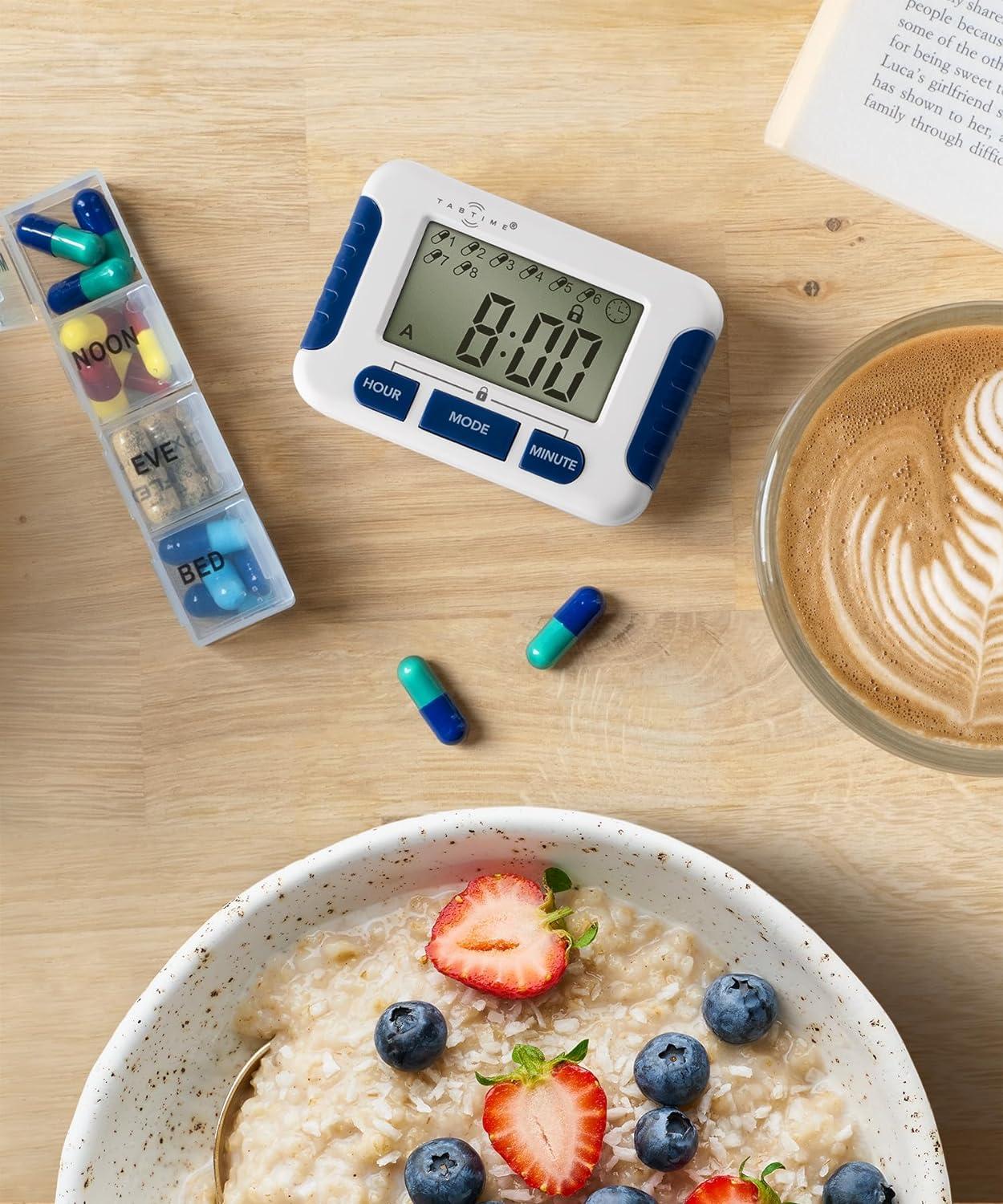 TabTime Timer Electronic Pill Reminder with 8 Alarms per Day Essential ...