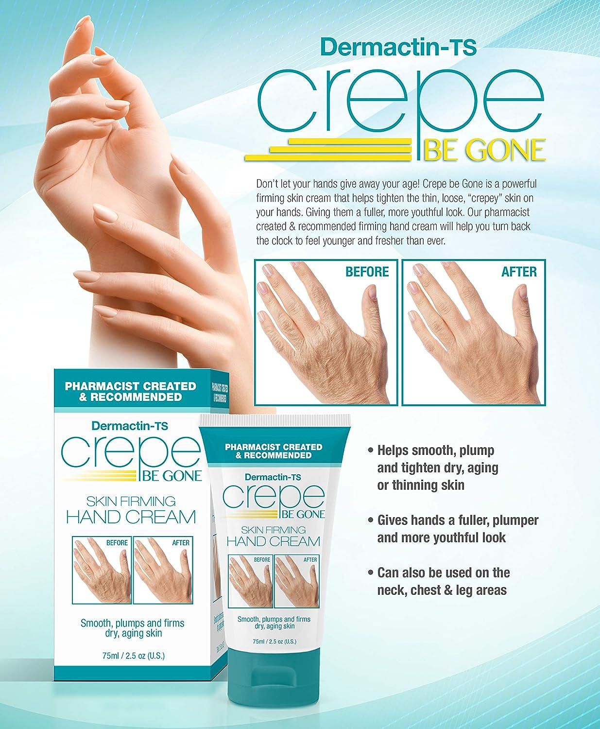 Crepe Be Gone Skin Firming Hand Cream 2.5 oz - Smooth & Tighten Hands ...