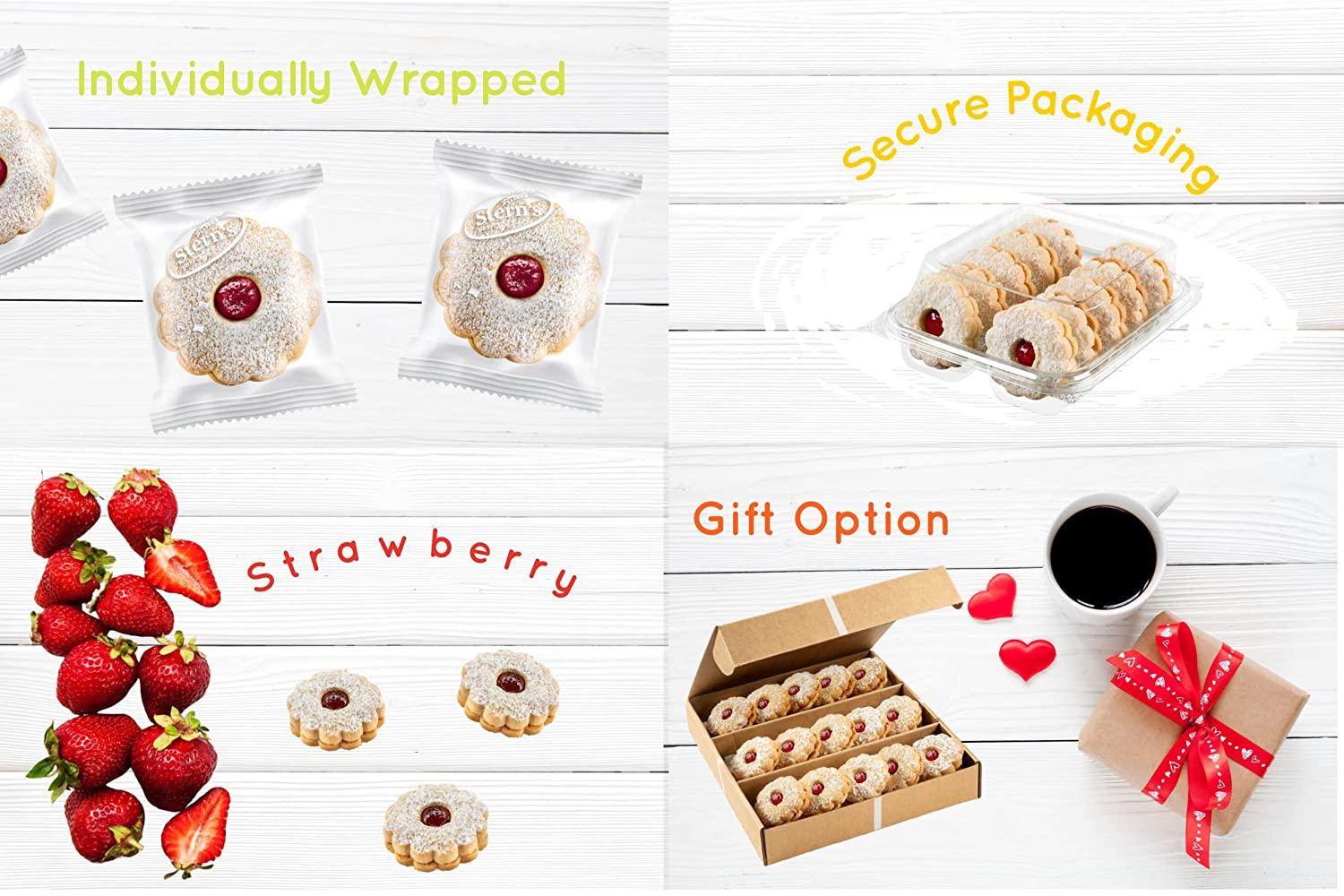 Raspberry Linzer Tart Cookies | 10 Individually Wrapped Shortbread ...