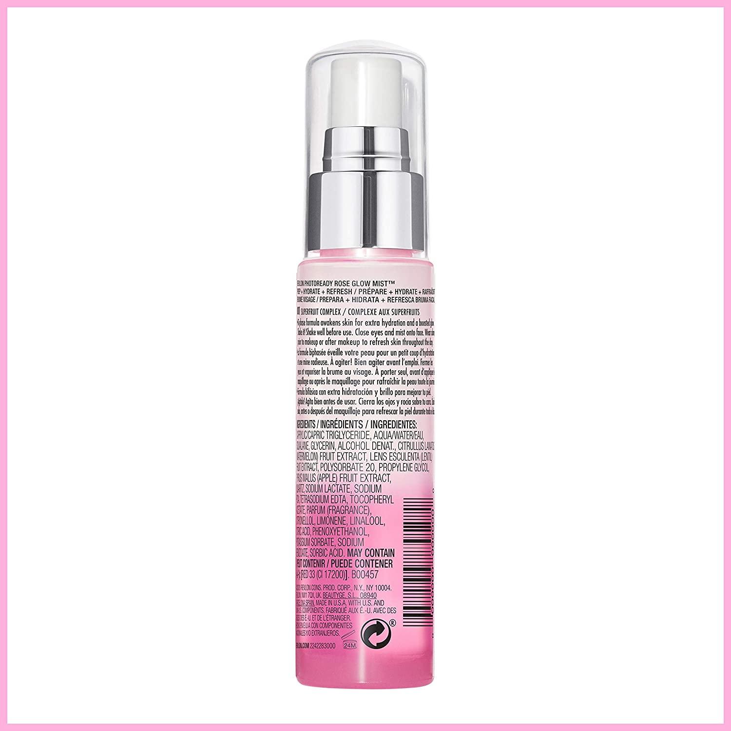 REVLON PhotoReady Rose Glow Face Primer Mist | Hydrating Spray with ...