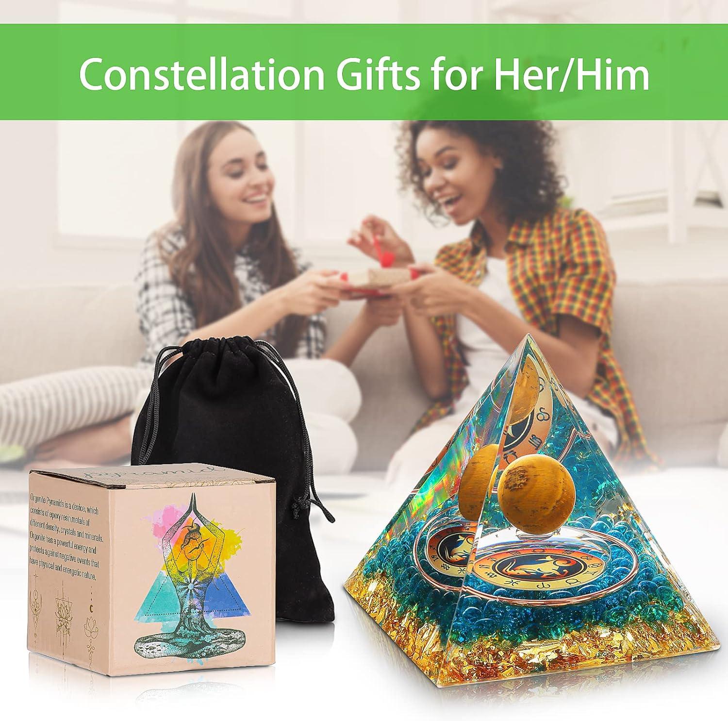 HuiJuKeJi Capricornus Crystals Stone Pyramid - 12 Constellations ...