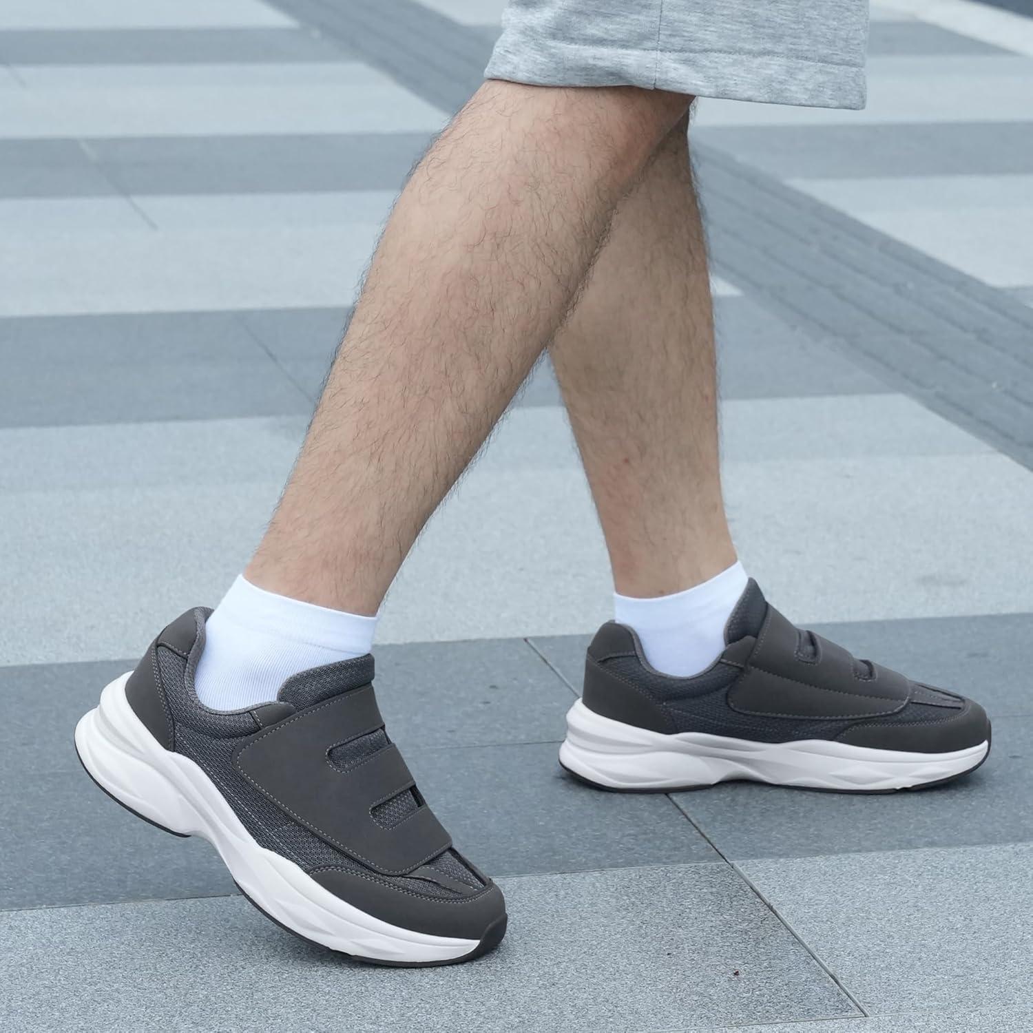 Ortho+rest Men s Diabetic Walking Shoes for Swollen Feet - Adjustable ...