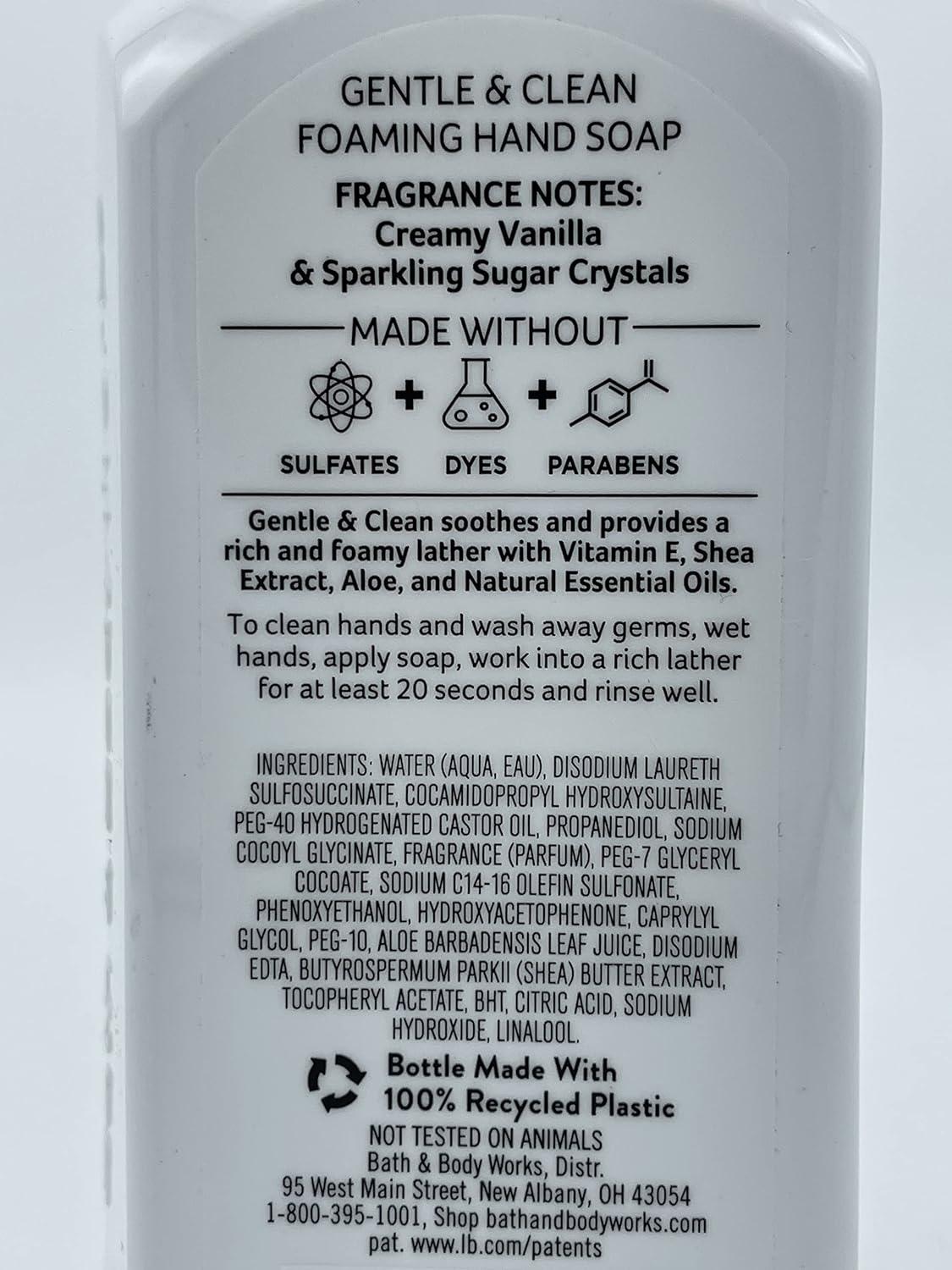 Bath and Body Works Warm Vanilla Sugar Foaming Hand Soap 8.75 fl. oz. 2 ...