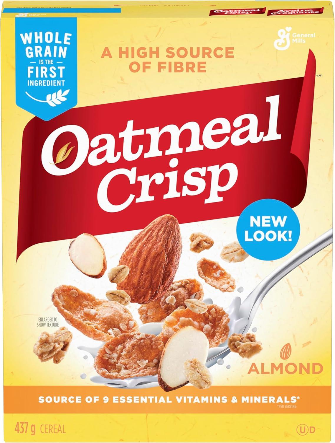 OATMEAL CRISP Almond Flavour Cereal Box 437 Grams Package of Cereal ...