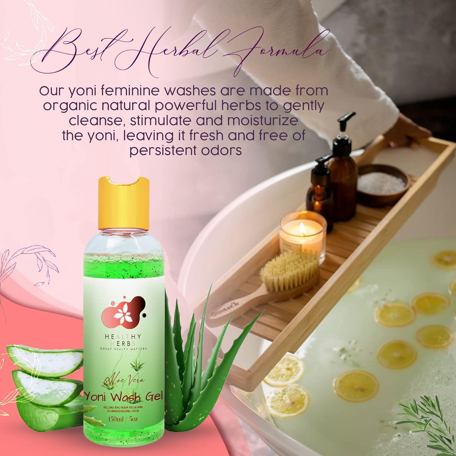 Yoni Feminine Care Gel Wash (5 oz) - pH Balanced Hygiene Odor Cleanse ...