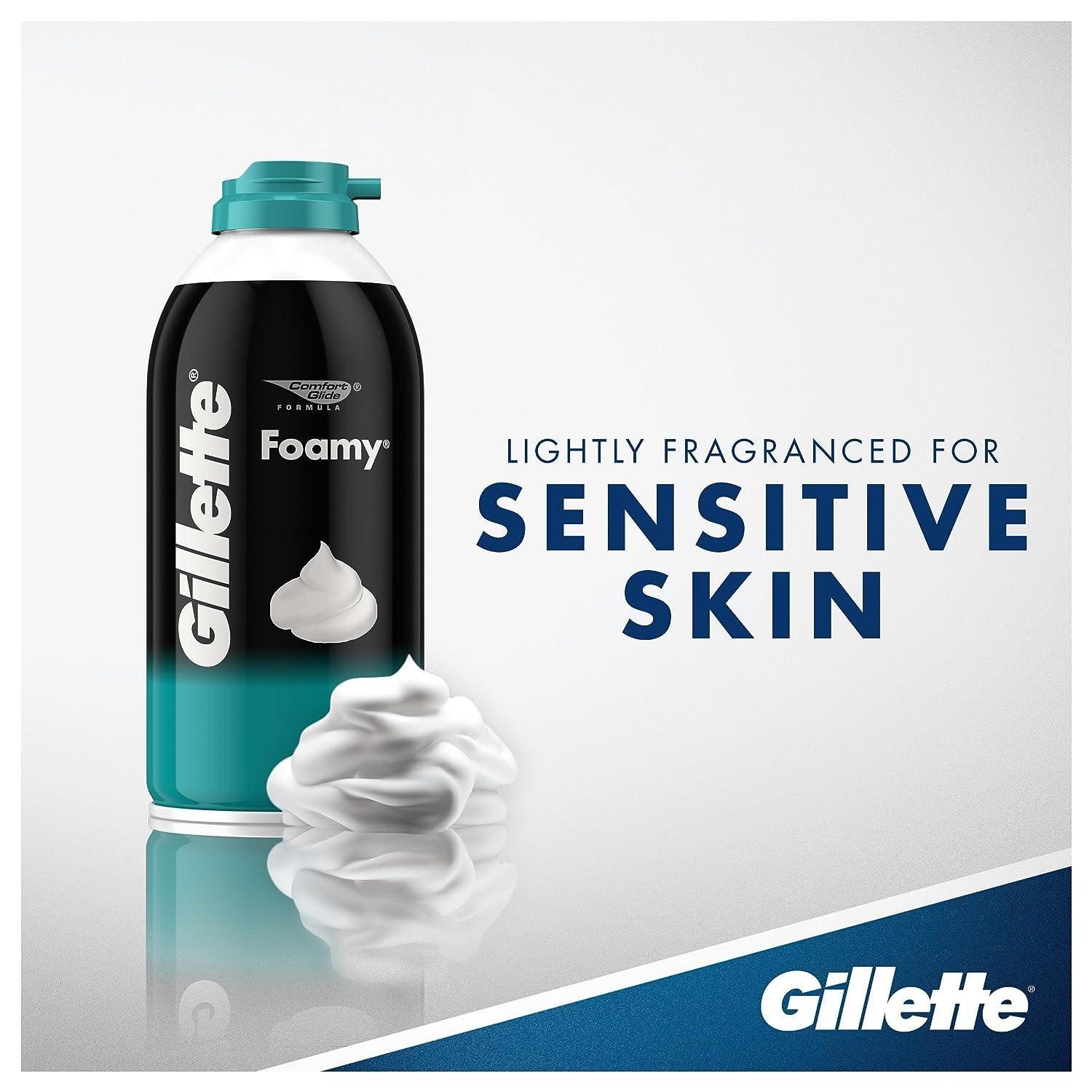 Gillette Foamy Shaving Cream Sensitive Skin 11oz - Pack of 12 | Buy Now ...