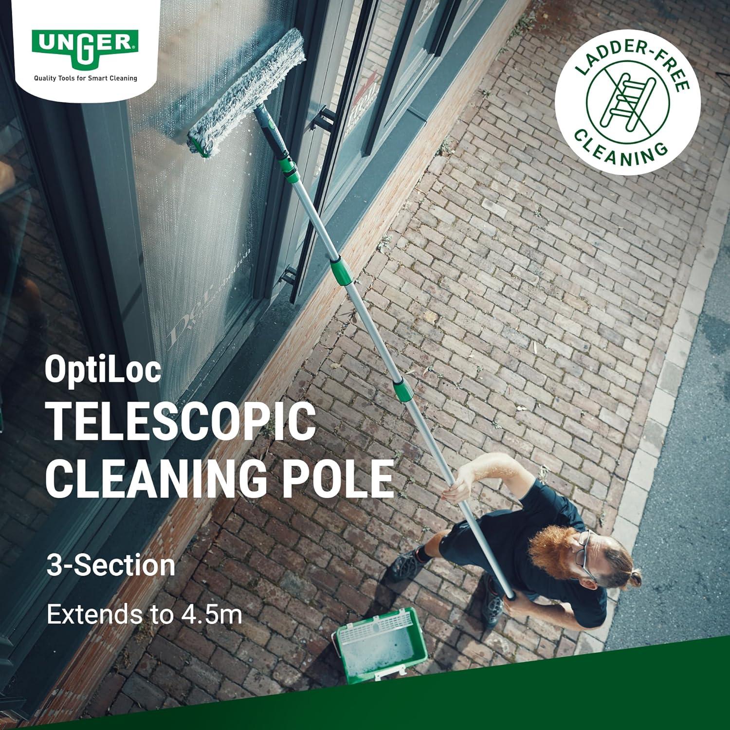 Unger ED450 OptiLoc Telescopic Window Cleaning Pole/Multi-Use Extension ...