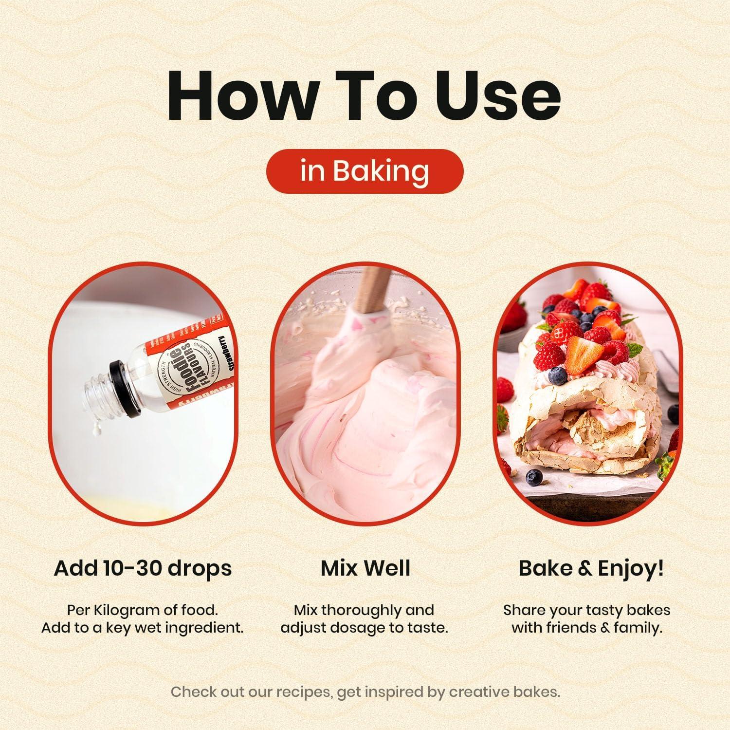 Foodie Flavours Strawberry Natural Food Flavouring 15ml - Pack of 1 ...