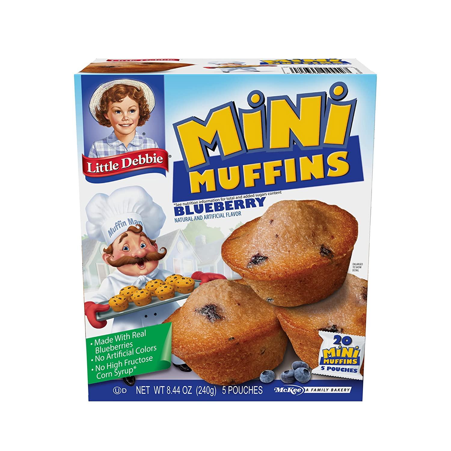 Little Debbie Blueberry Mini Muffins - Baked with Real Blueberries - 8 ...