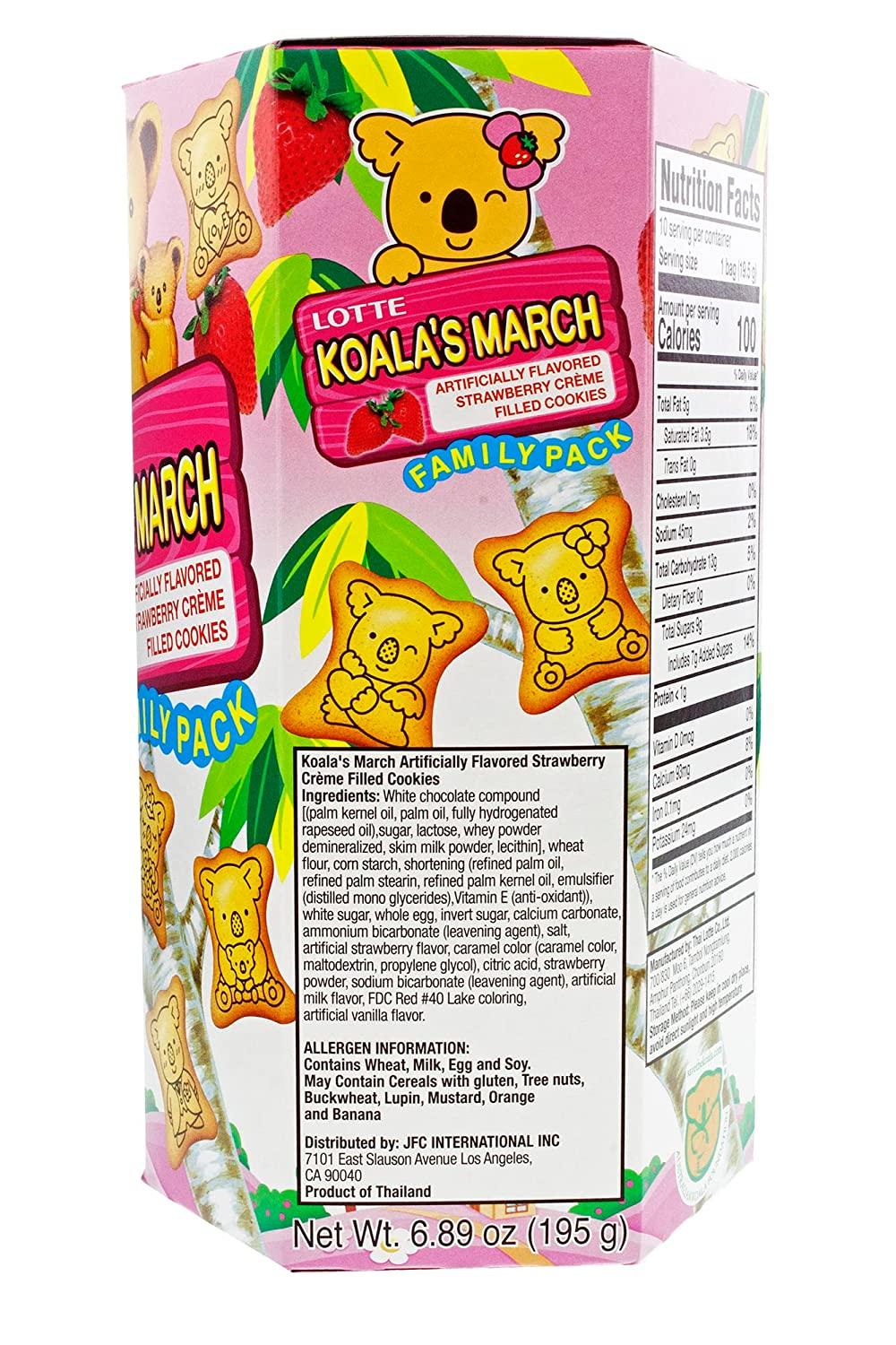 Lotte Koala's March Strawberry Cream Cookies 6.89 oz - Pack of 1 | Buy ...
