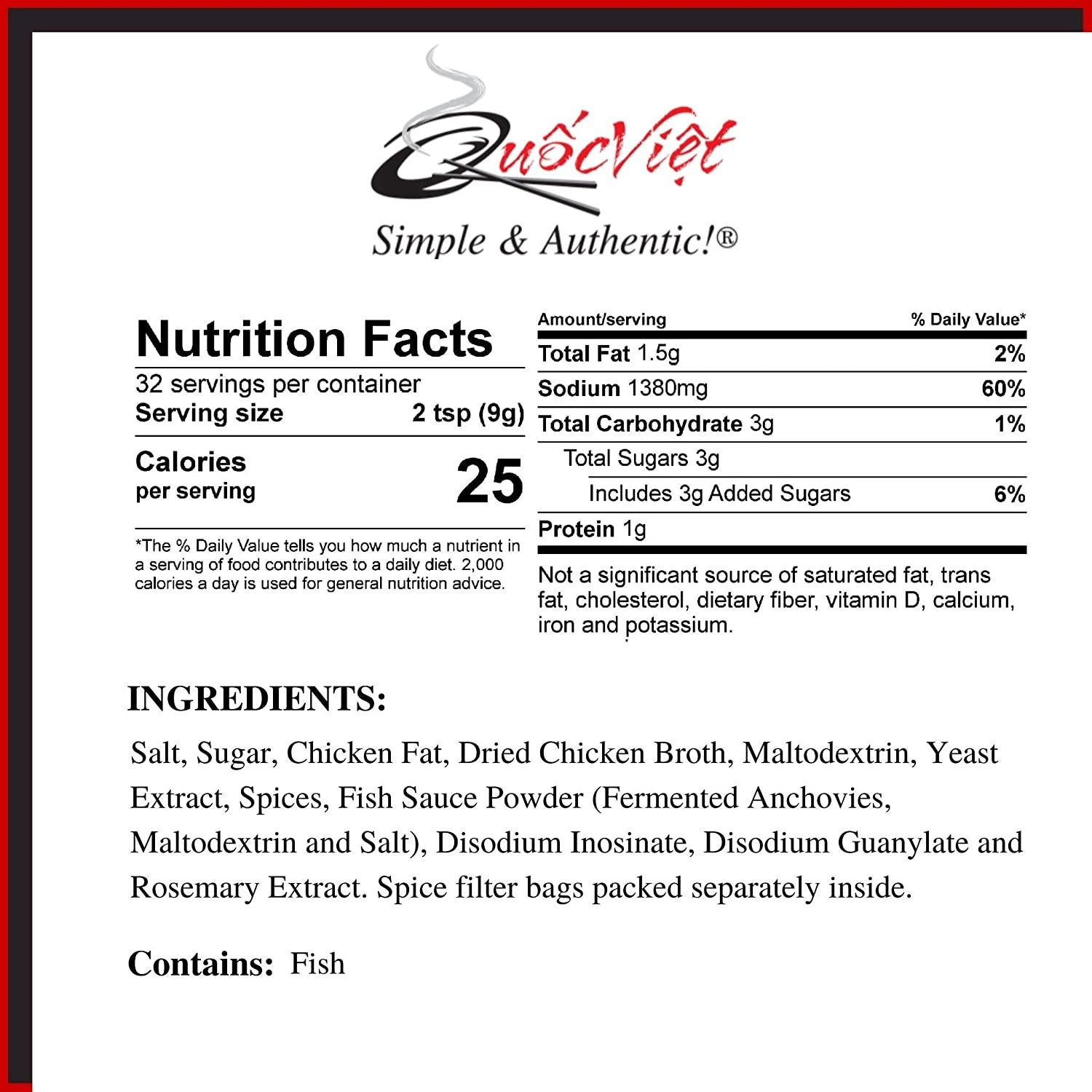 Quoc Viet Foods Chicken Flavored Pho Soup Base 10 oz - Cot Pho Ga Brand ...