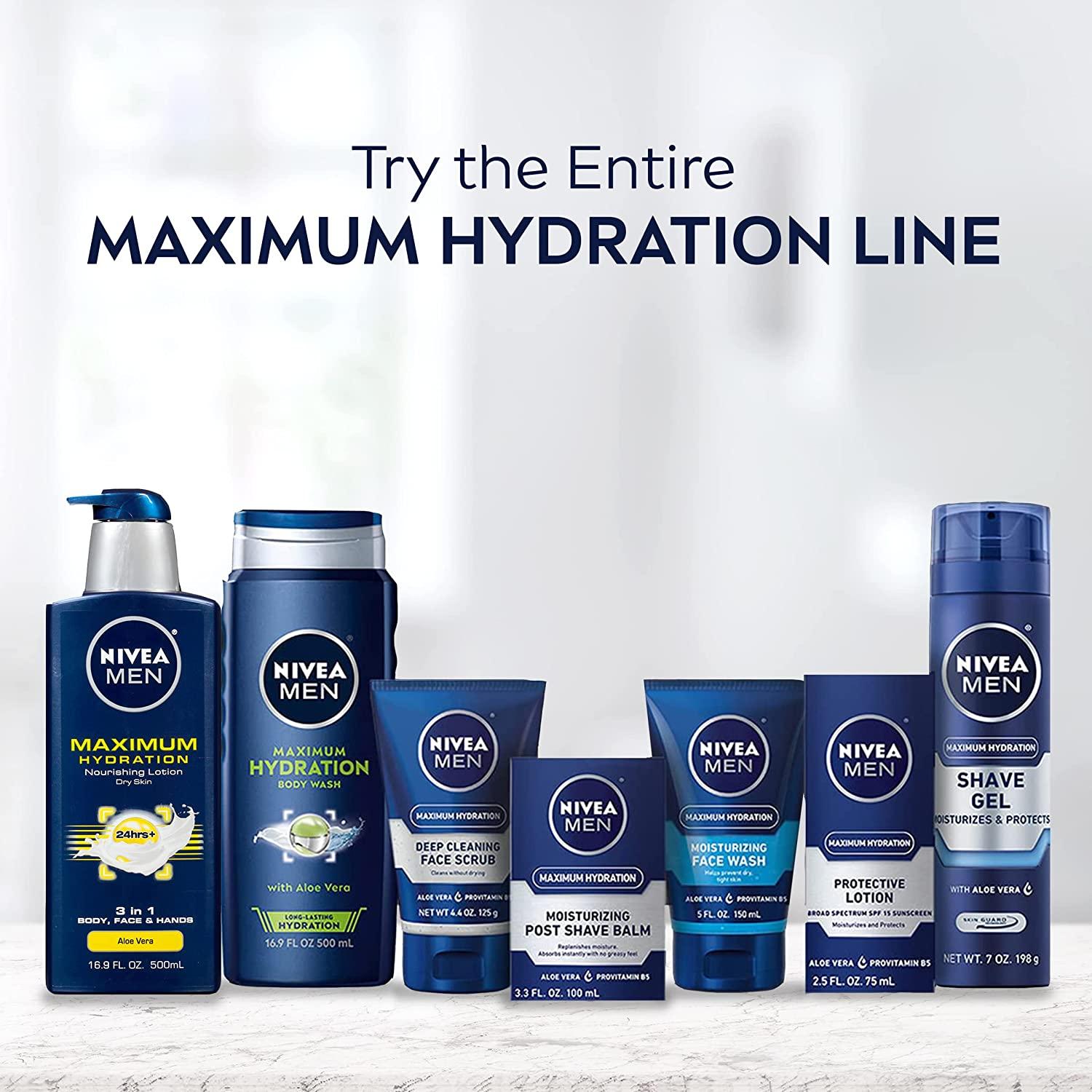 Nivea Men Maximum Hydration 3-in-1 Aloe Vera Lotion 16.9 fl oz - Nourishing & Moisturizing | Buy ...