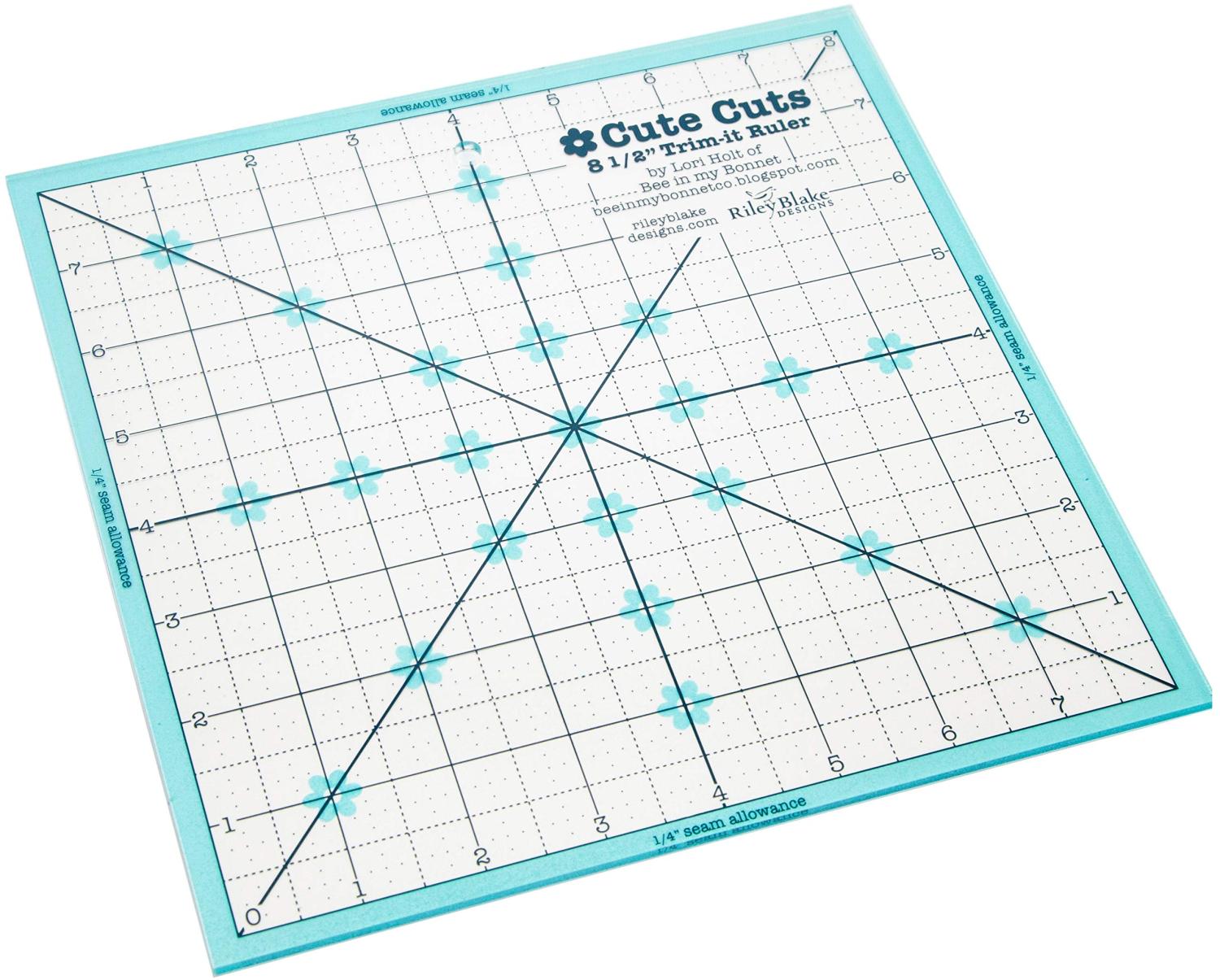 Lori Holt Trim It Ruler Aqua 8.5x8.5 - Quilting & Sewing Essential ...