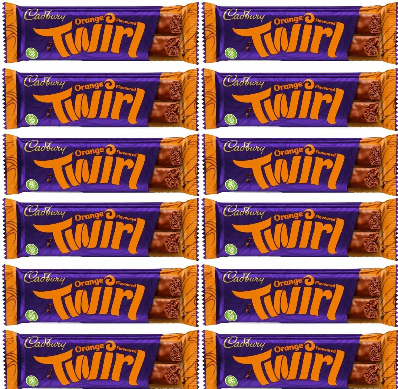 Cadbury Twirl Orange Chocolate Bar 43g Kids Childrens Party Goody Bags ...