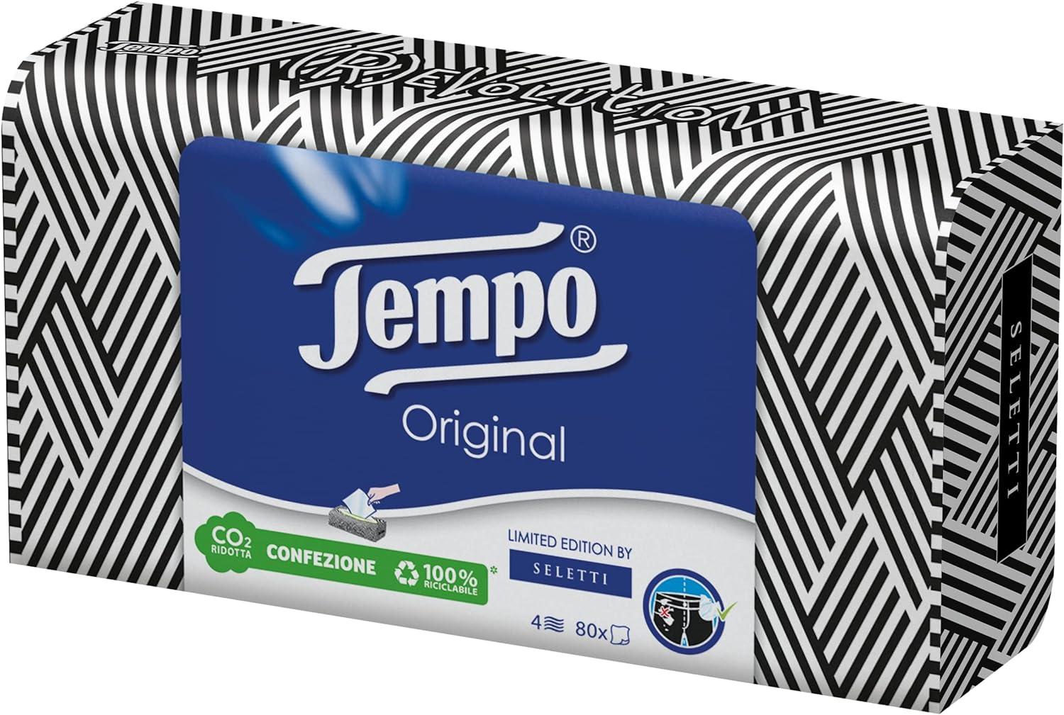 Tempo Tissues Box - 4-Ply - 12 Packs (80 Tissues Each) - Unique ...