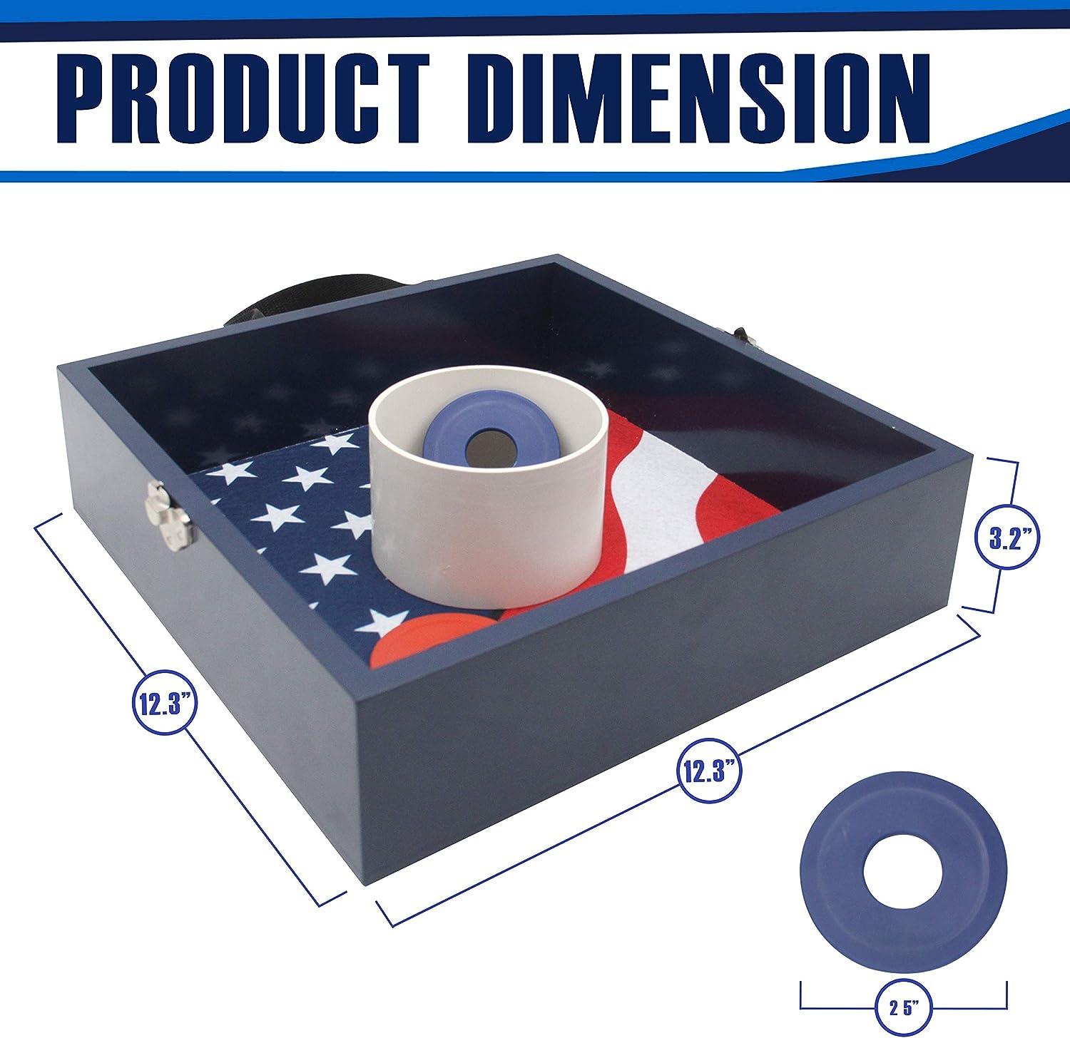 Flag Series Wooden Washer Toss Game Set - Portable Outdoor Lawn Game ...