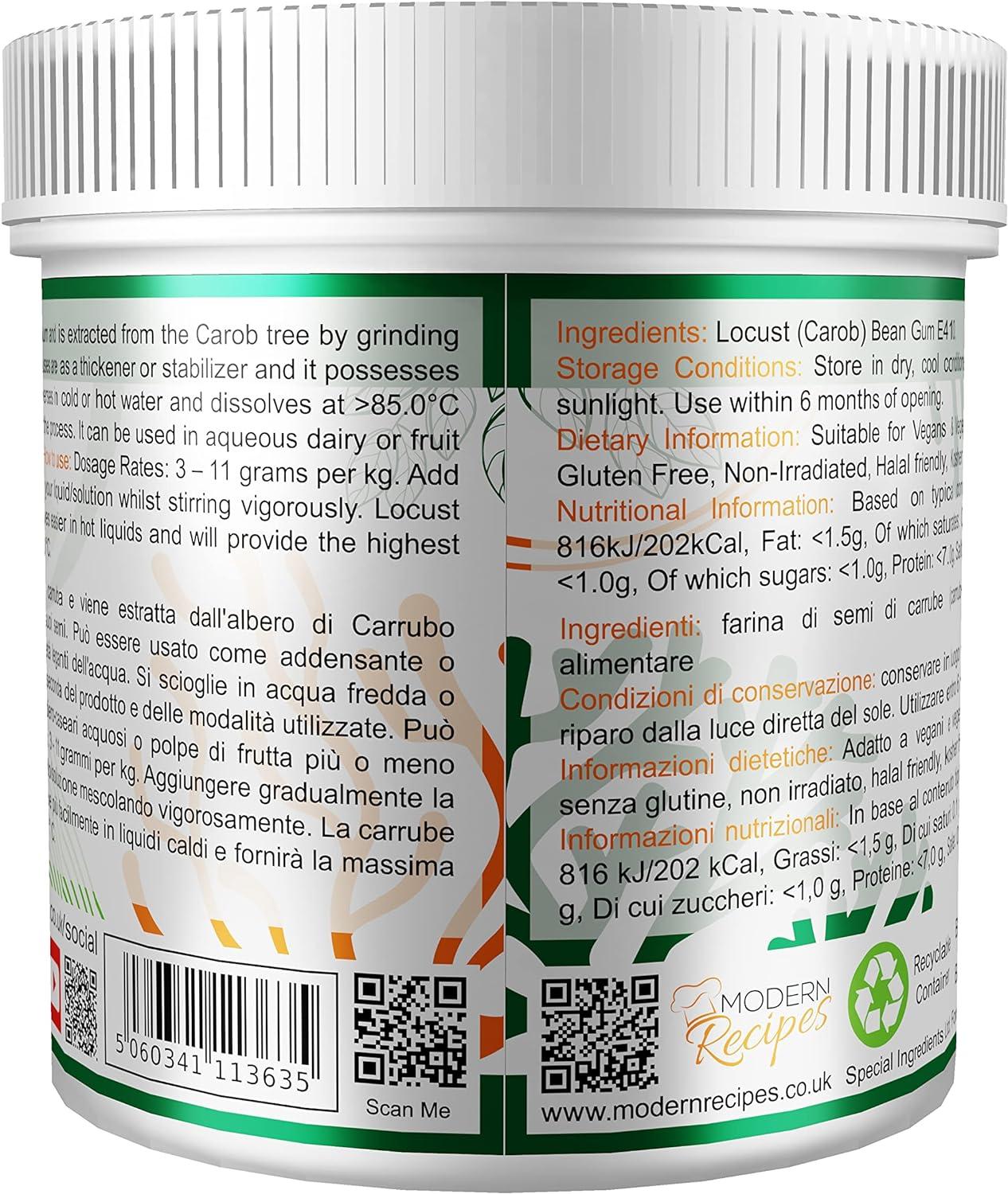 Locust Bean Gum Powder 500g - Premium Quality, Vegan, Non-GMO, Gluten ...