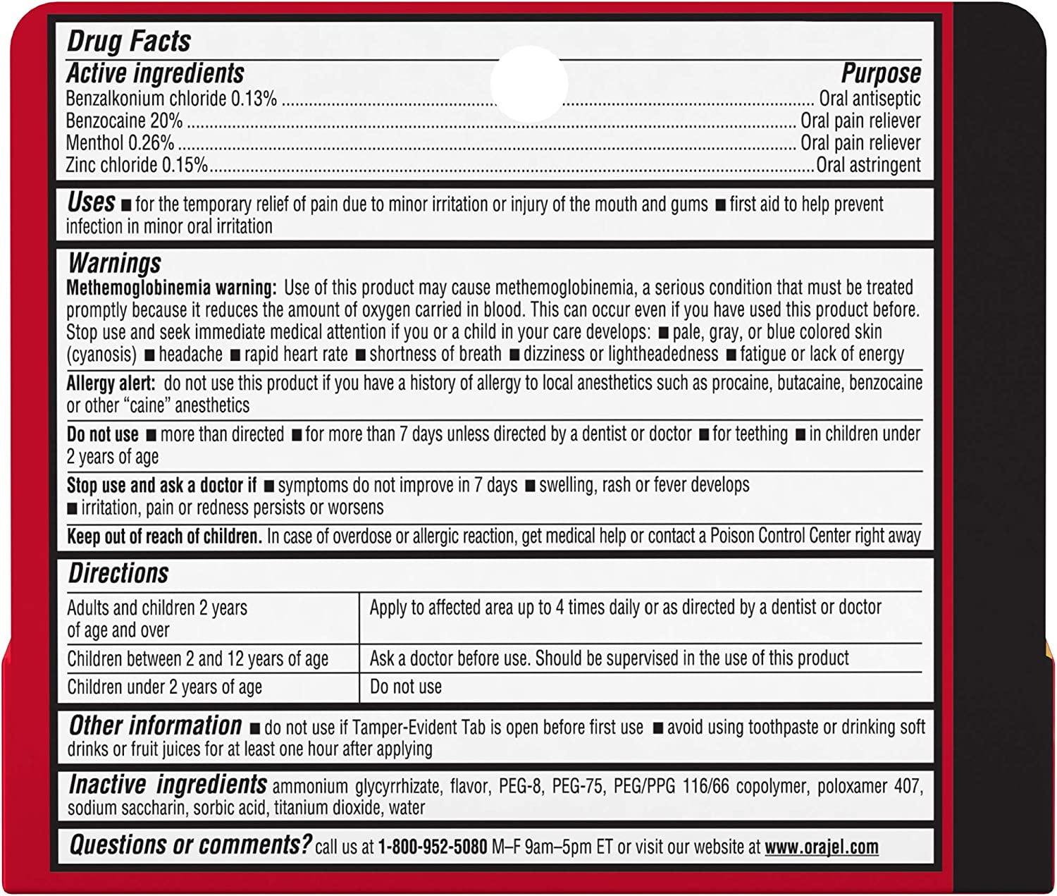 Orajel 4X Toothache & Gum Pain Severe Cream 0.33oz | Instant Relief ...