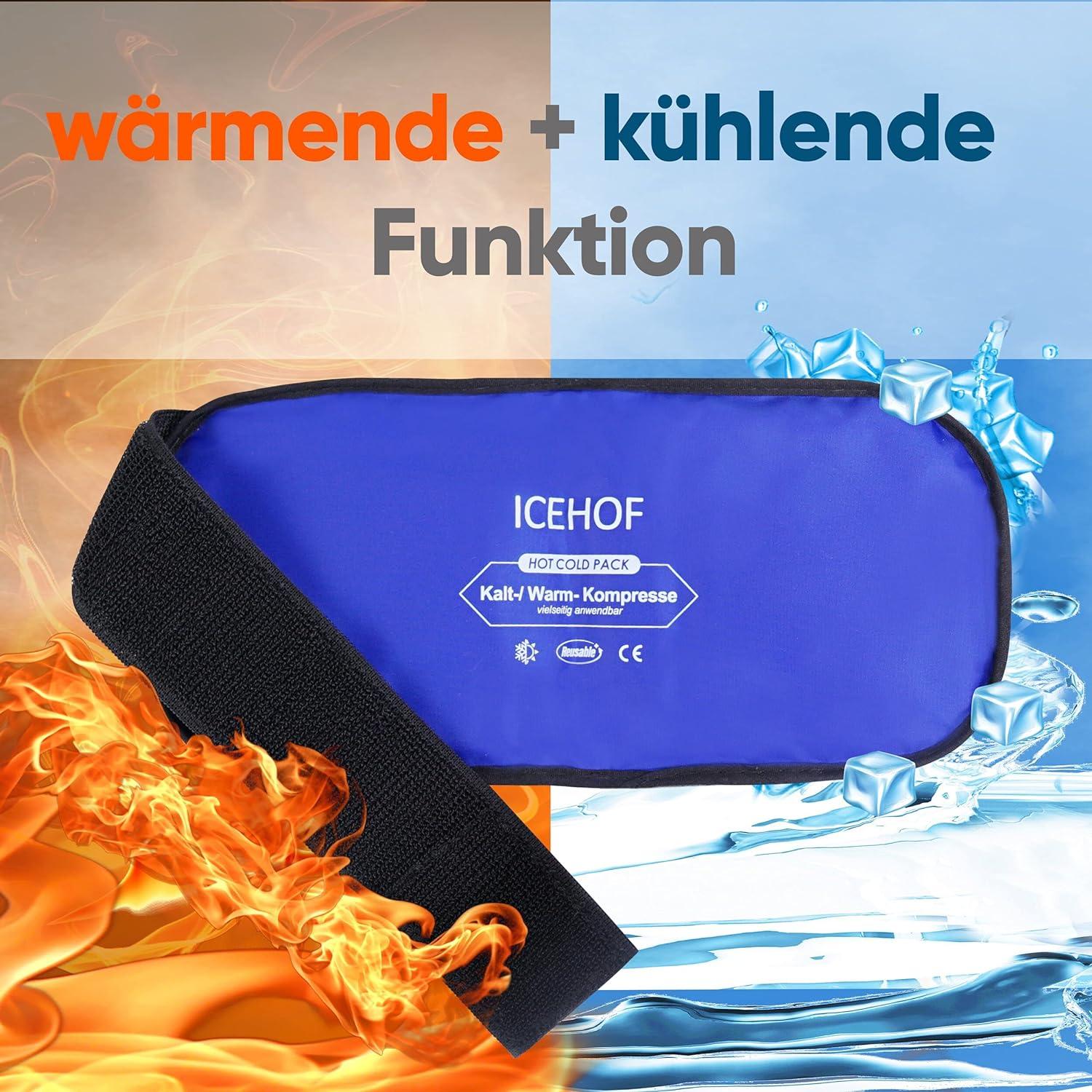 IceHOF Universal Cooling Pad with Velcro Fastener - Flexible Cold ...