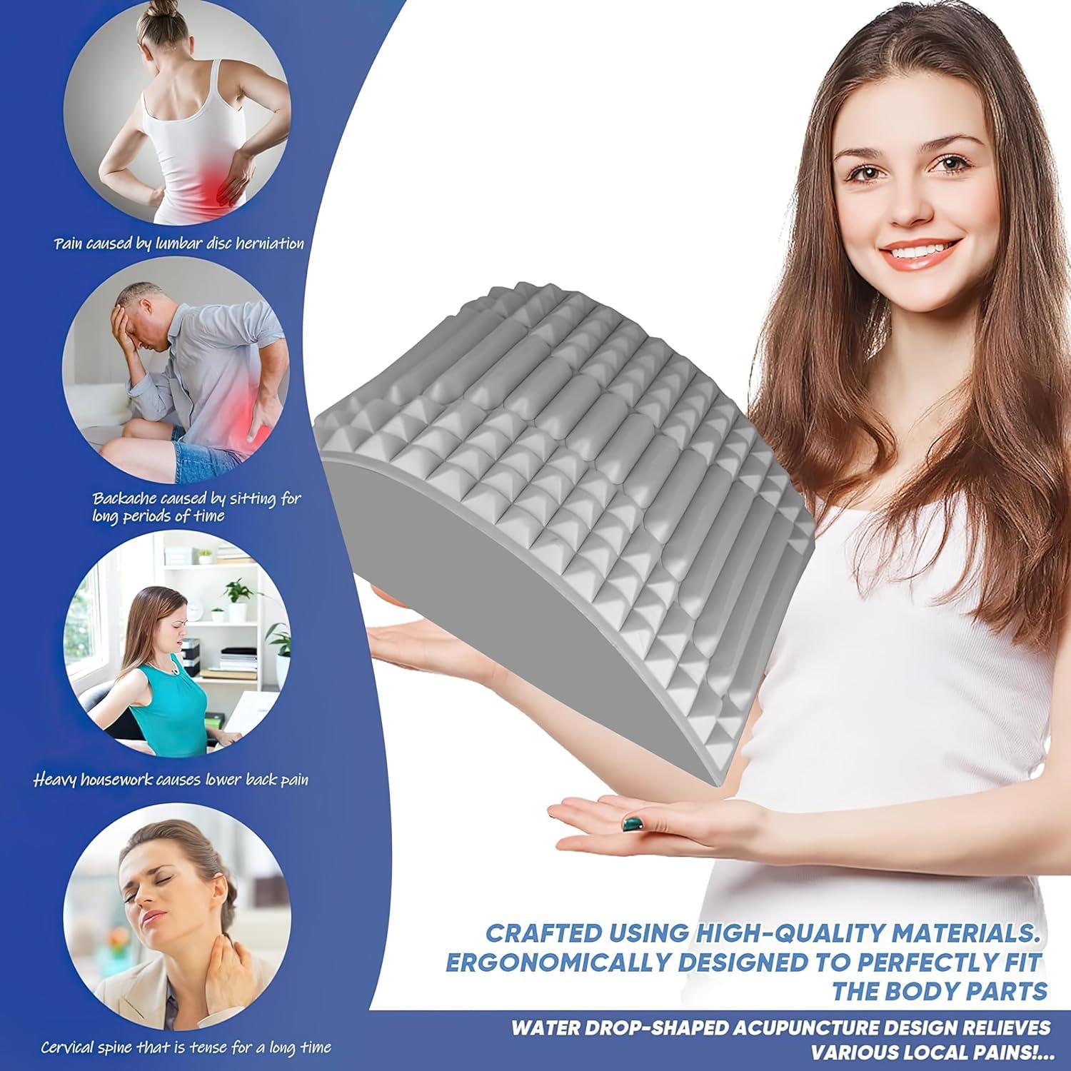 Collazoey 2-in-1 Neck & Back Extensor Pillow Device | Back Pain Relief ...