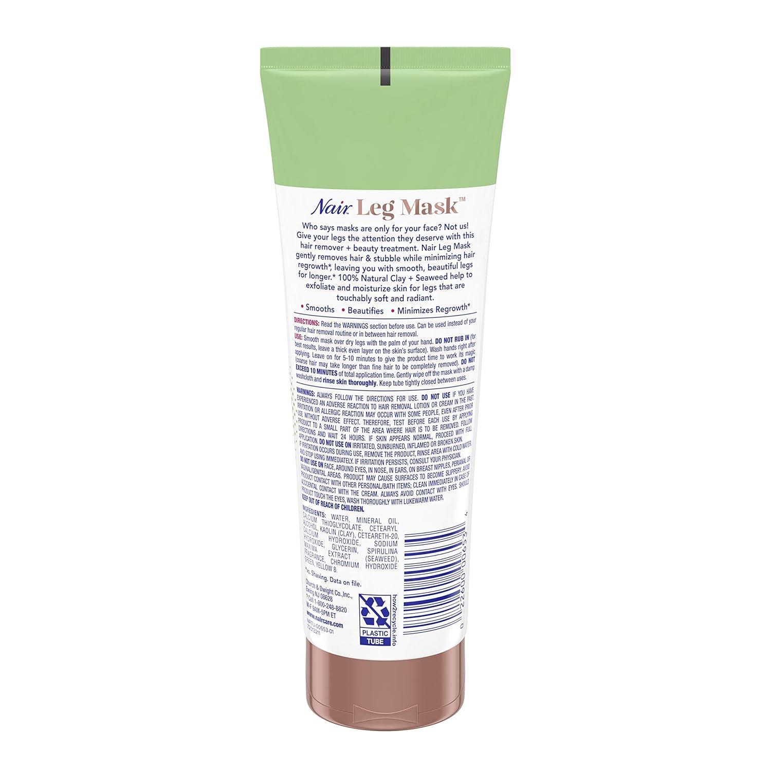 Buy Nair Leg Mask Hair Removal & Beauty Treatment 8 oz (Pack of 12 ...