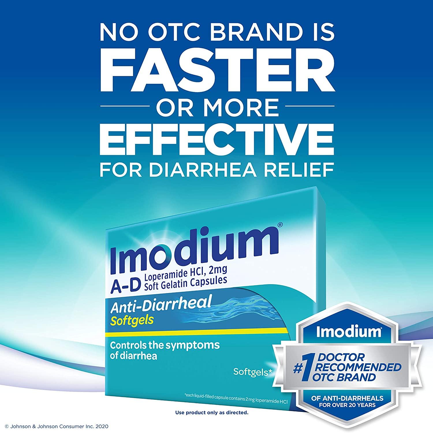 Imodium A-D Anti-Diarrheal Softgels - 24 ct | Buy Now with Express International Delivery ...