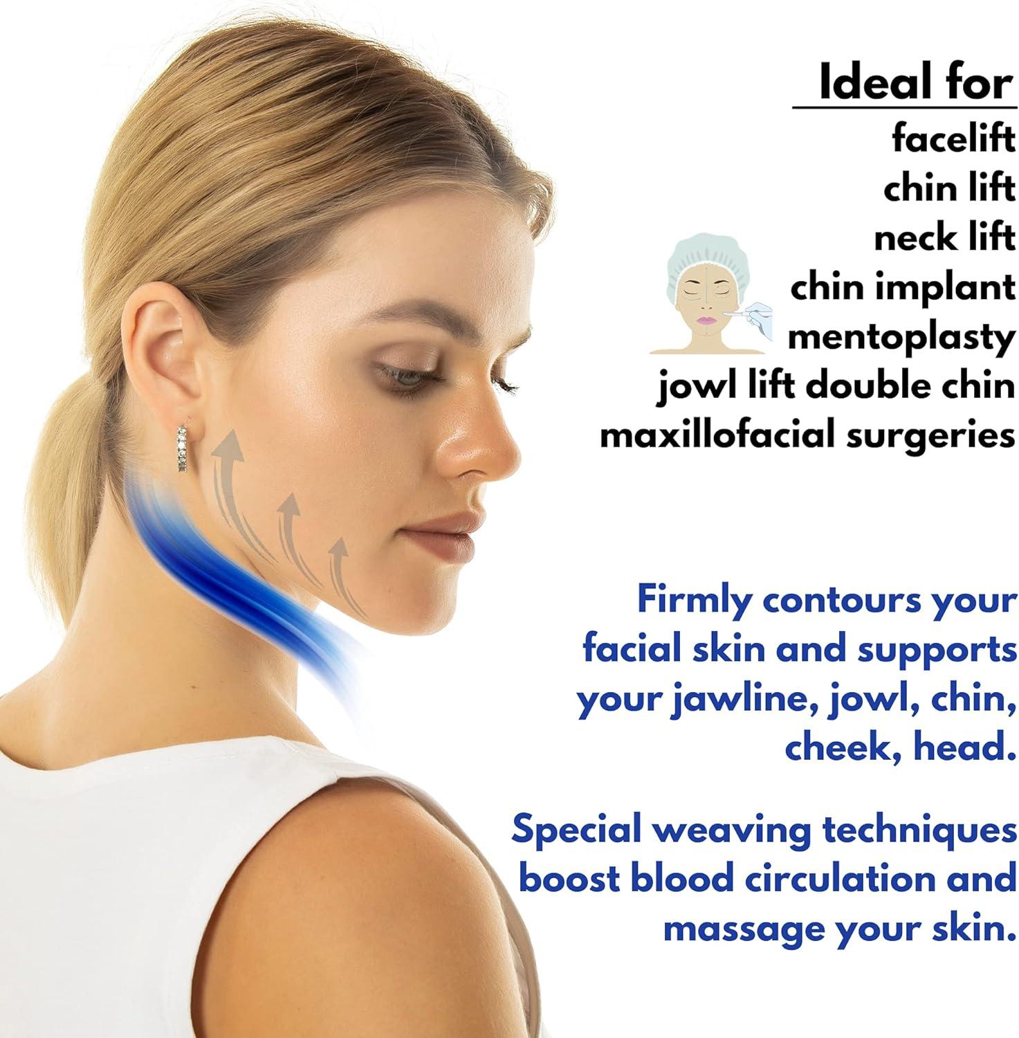 Post Surgery Neck & Chin Compression Garment | Face Slimmer & Jowl ...