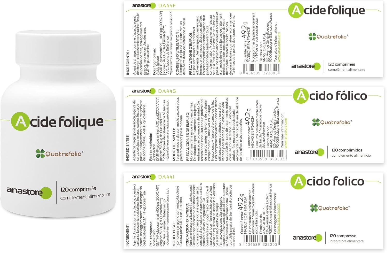 Quatrefolic Folic Acid * 120 Tablets / 400 g * Quatrefolic The Best Way ...