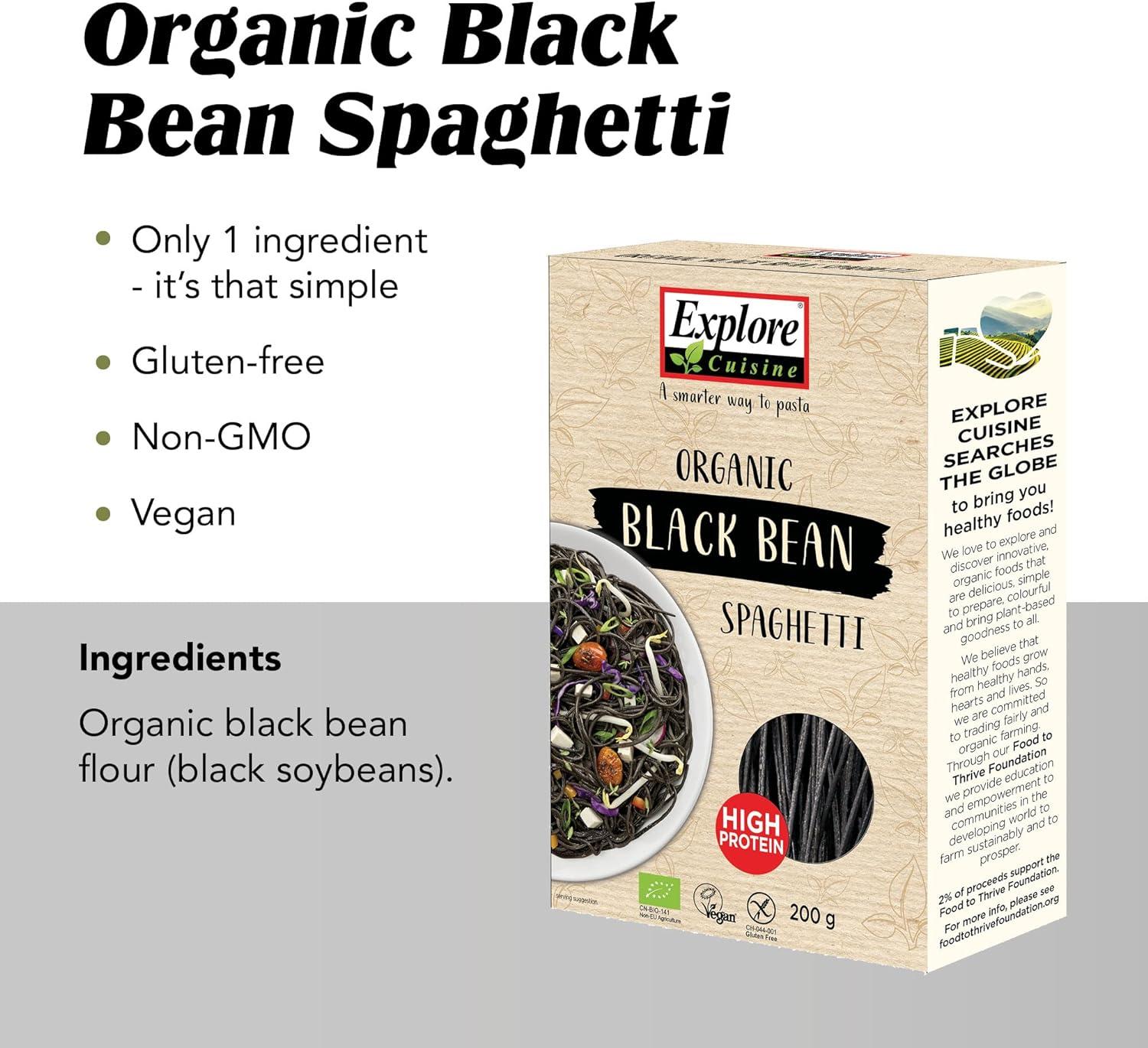Explore Cuisine Organic Black Bean Spaghetti Pasta - Vegan, High ...