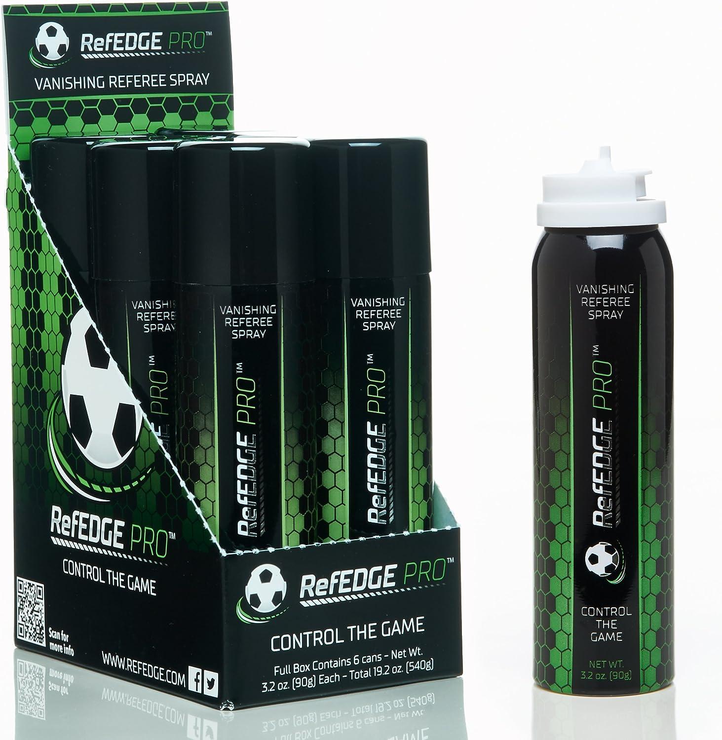 RefEDGE 6-Pack PRO Vanishing Referee Spray 3.2 oz - Premium Set for ...