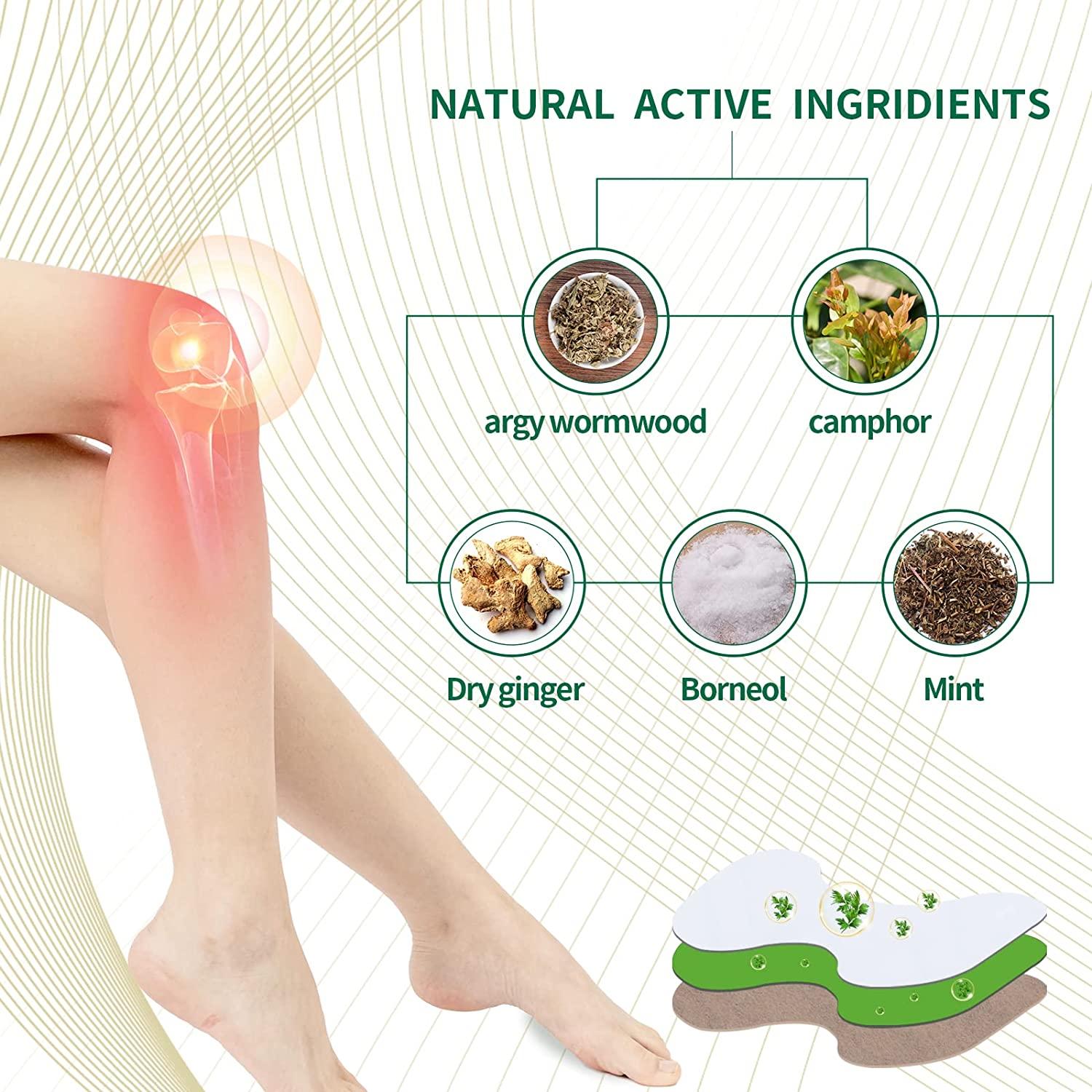 Herbal Knee Pain Relief Patches - Long Lasting Joint & Muscle Pain ...