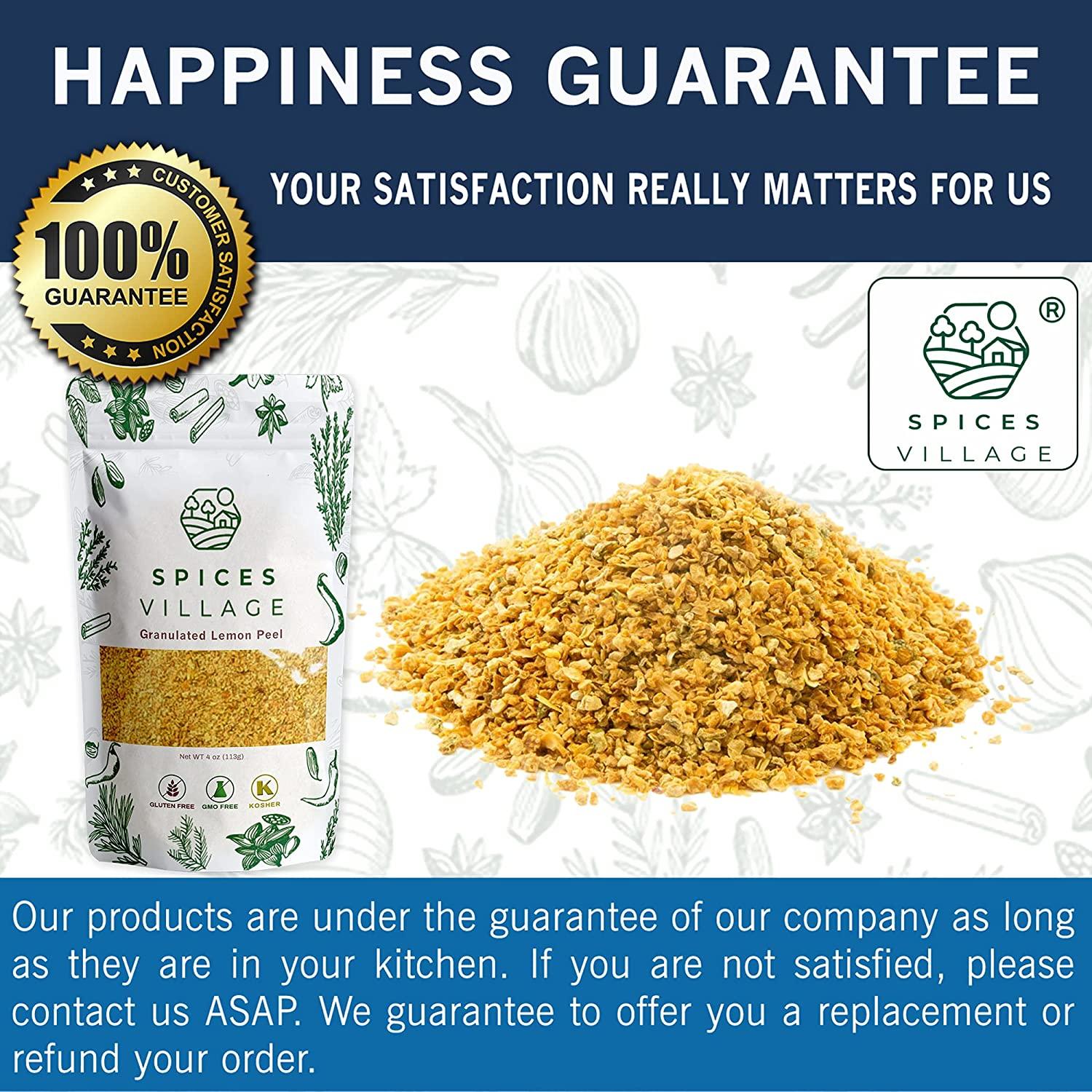 Dried Lemon Peel Granules (4 Oz) - Fresh Citrus Fruit Seasoning for ...