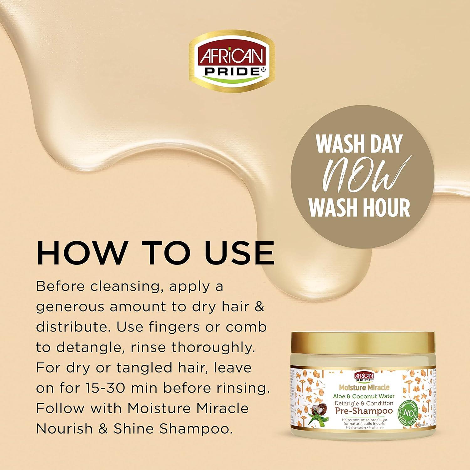 African Pride Aloe & Coconut Water Pre-Shampoo 3 Pack - Minimize ...