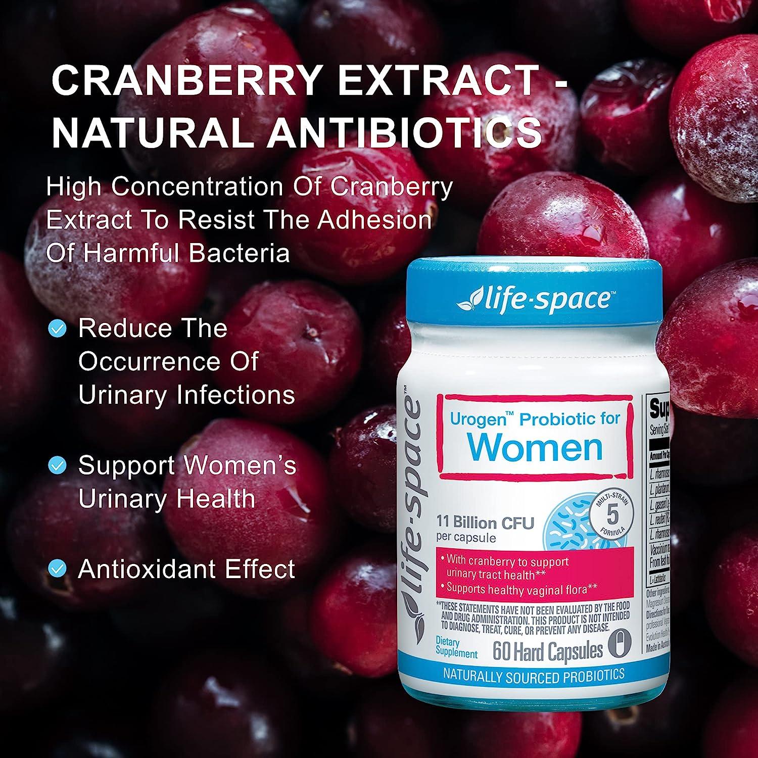 Life-Space Urogen Probiotic with Cranberry for Women's Urinary ...