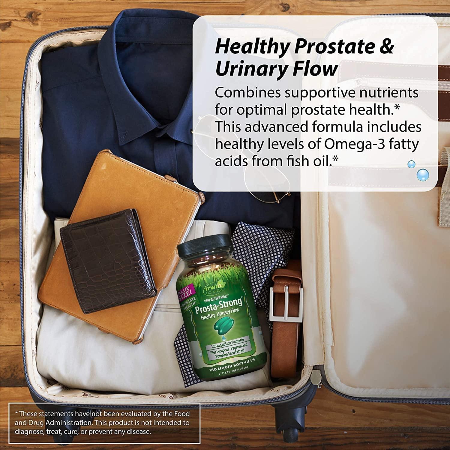 Buy Irwin Naturals Prosta-Strong - 180 Liquid Soft-Gels for Healthy ...