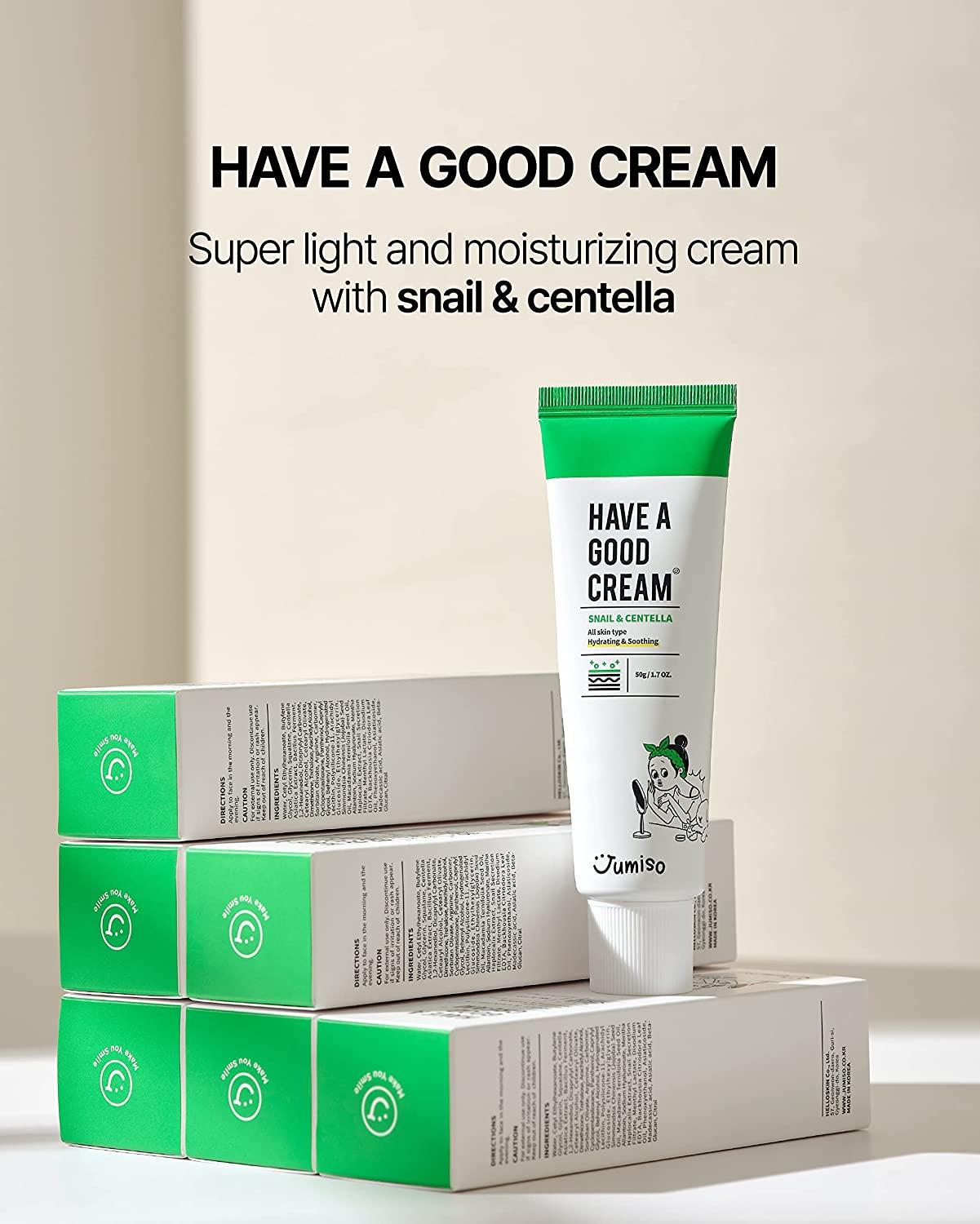 Jumiso Cica Snail Facial Cream 50g - Acne Care & Nourishing Korean ...