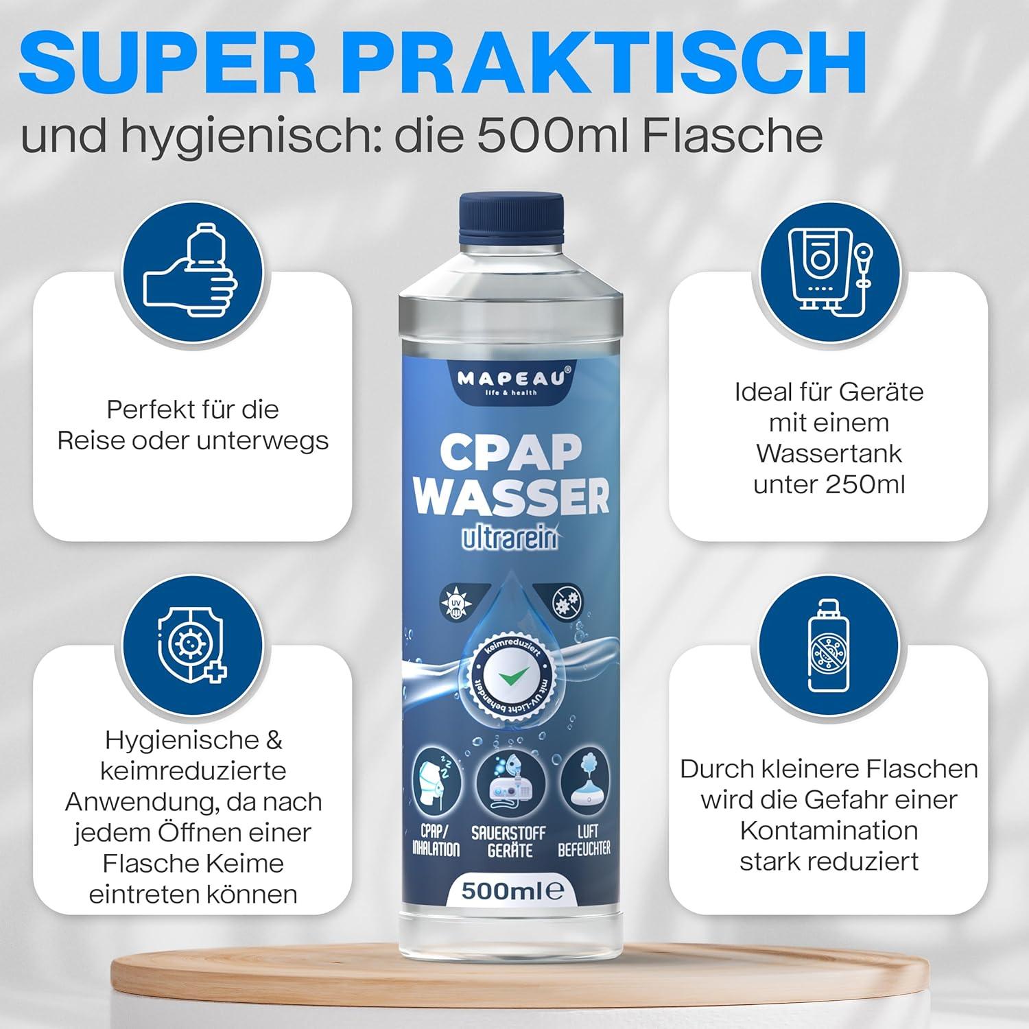 Buy Inhalator Water for Inhalation - 2x 500ml Distilled CPAP Water for ...