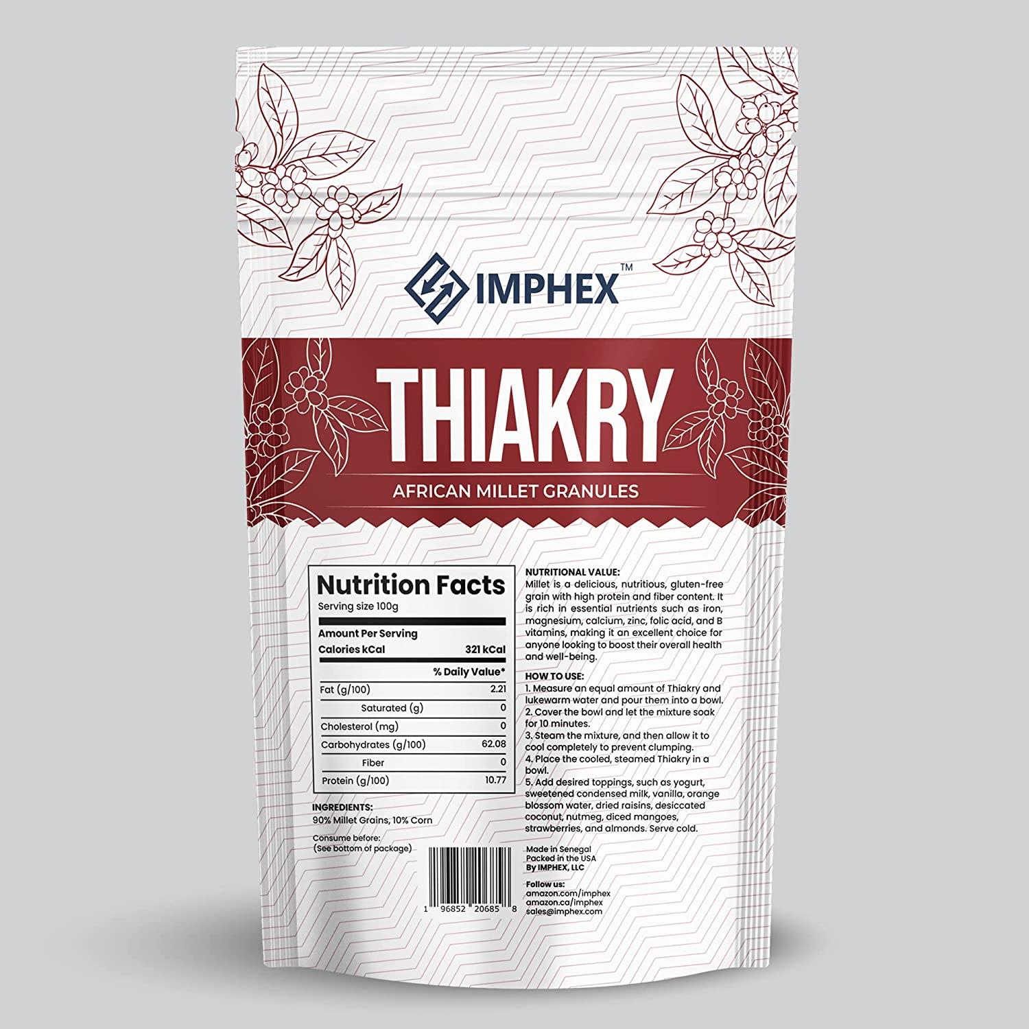 Imphex Thiakry Degue African Millet Granules 500g - Vegan, Gluten Free ...