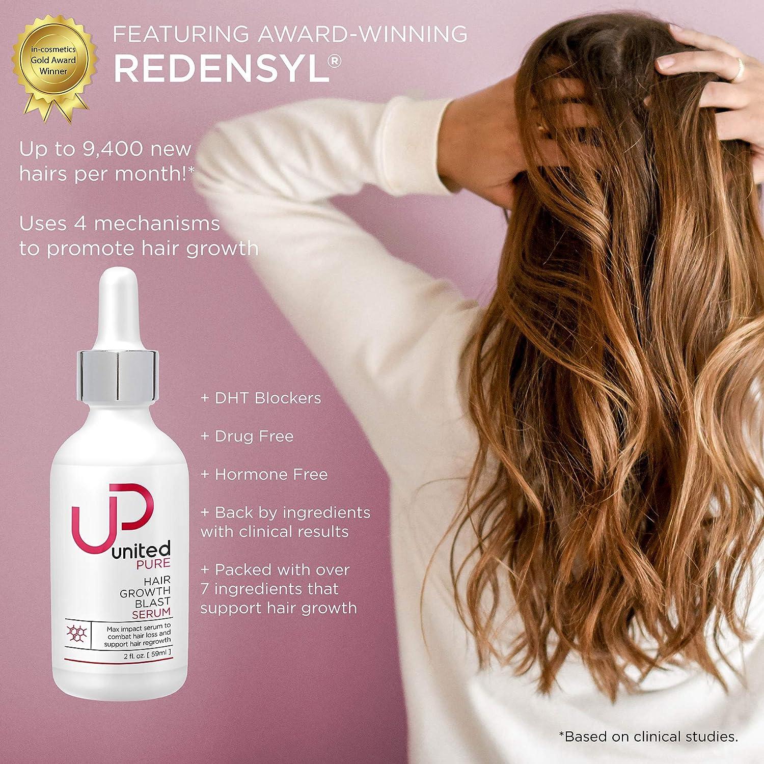 United Pure Hair Growth Serum 2 Oz with AnaGain & 3% Redensyl | Anti ...