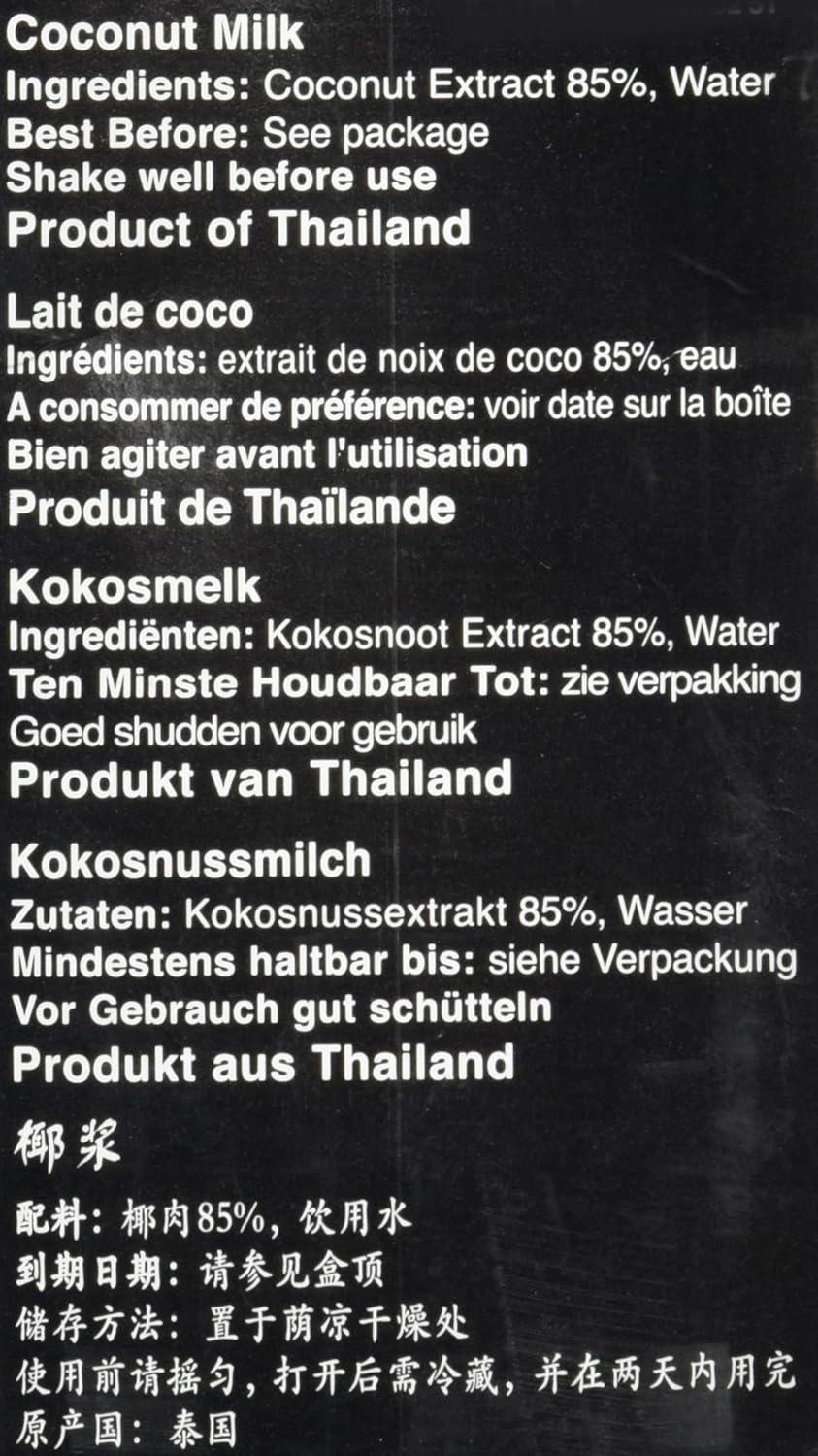 Real Thai Coconut Milk Tetra Pak - Pack of 2 (2 x 1L) - Authentic Thai ...