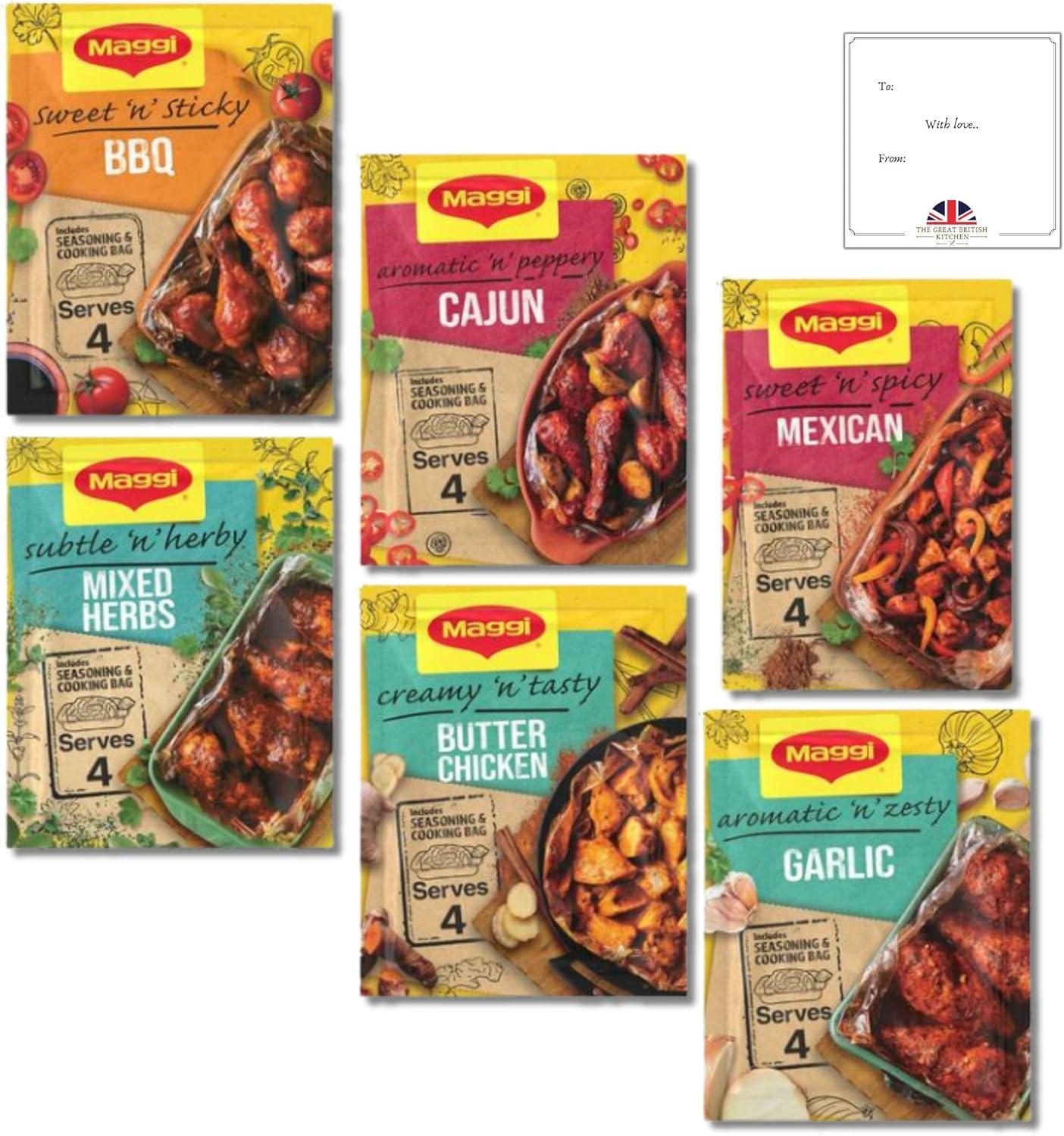 Maggi So Juicy Mix Bundle of 6 - BBQ, Butter, Garlic, Mexican, Mixed ...