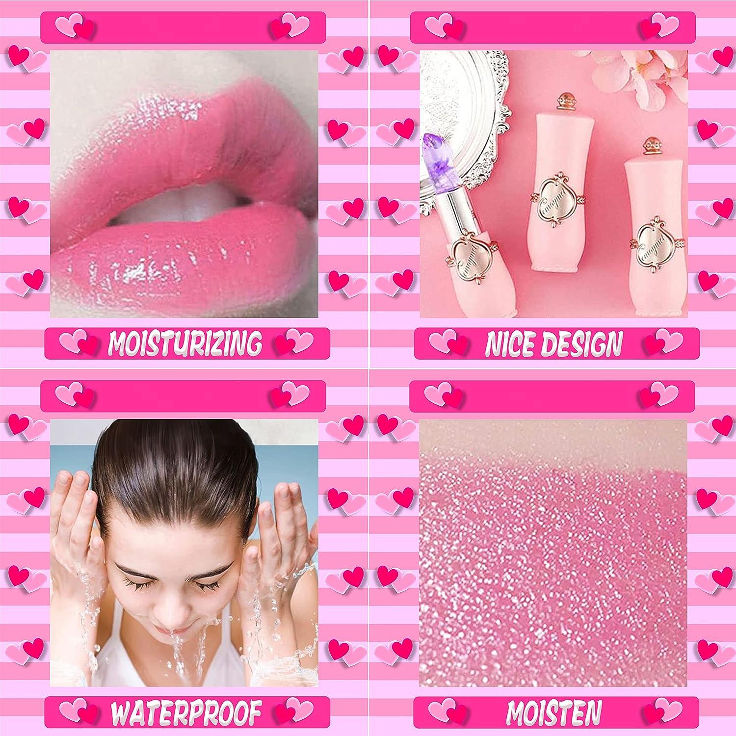 Witcrskm Color Changing Lipstick Set | Magic Crystal Flower Jelly Lip ...
