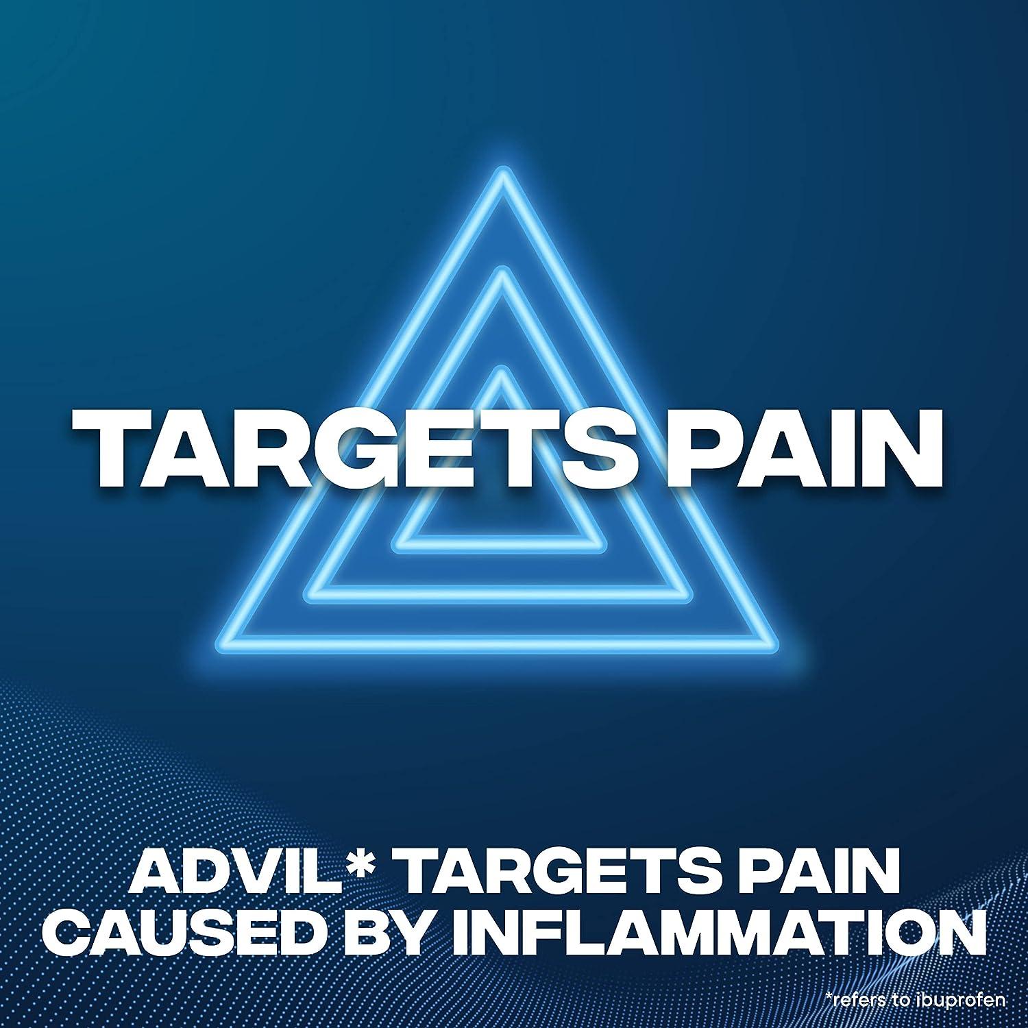 Advil Dual Action Back Pain Caplets - 144 Count for 8 Hours Relief ...