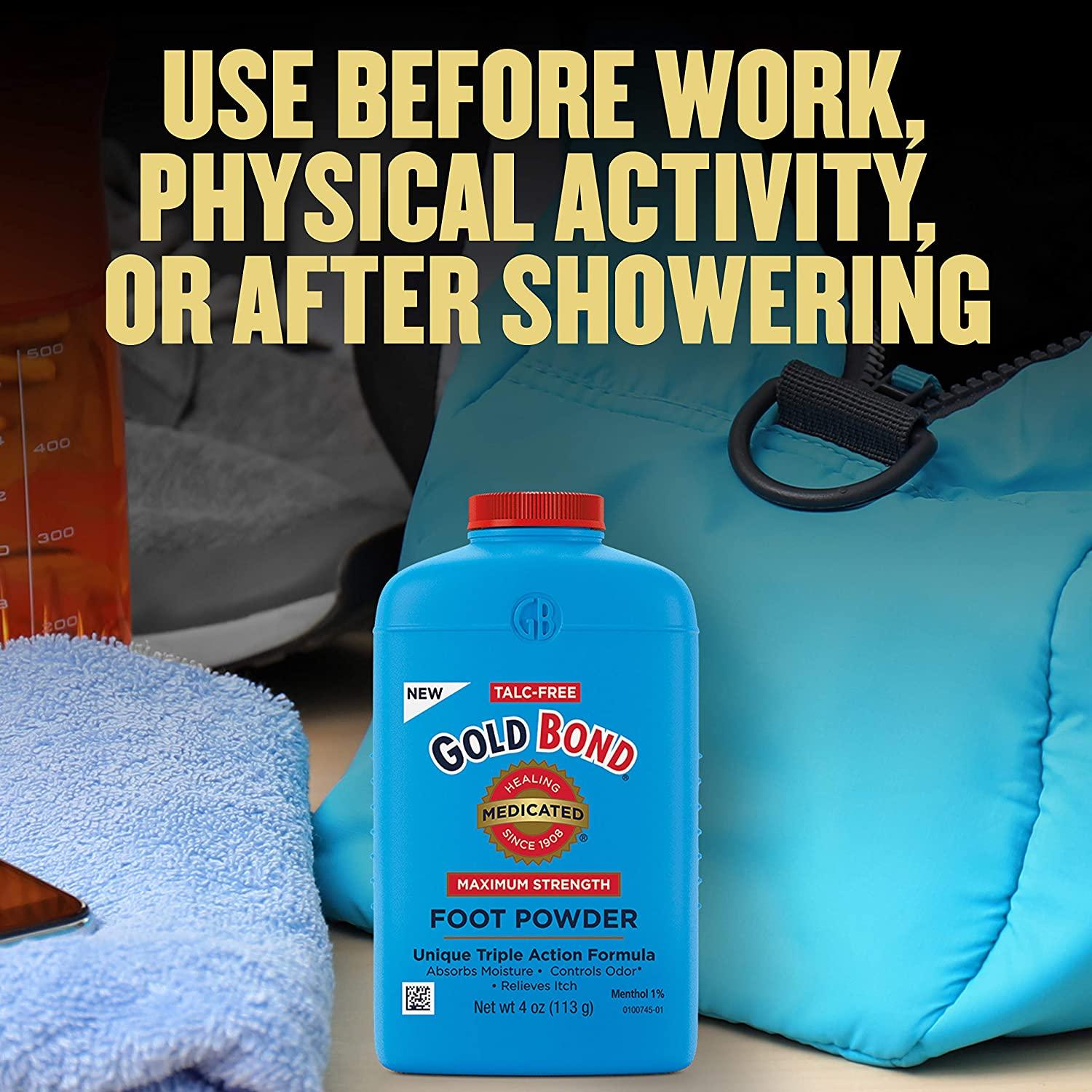 Gold Bond Medicated Foot Powder 4 oz - Maximum Strength Odor Control ...