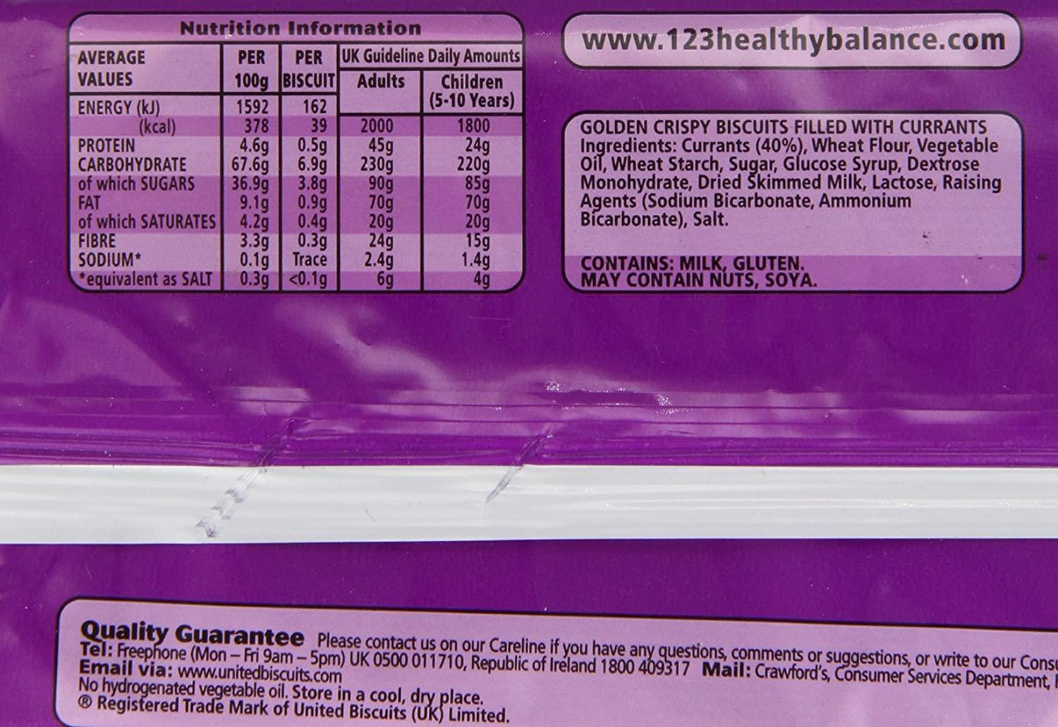 Crawfords Garibaldi Biscuits 100g - Pack of 12 | Delicious British ...