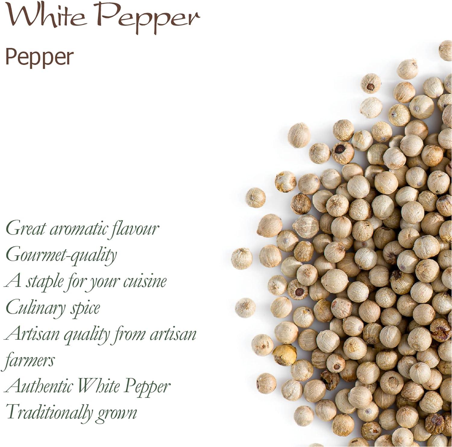 White Peppercorns Whole 100g - Premium White Peppercorn Spice