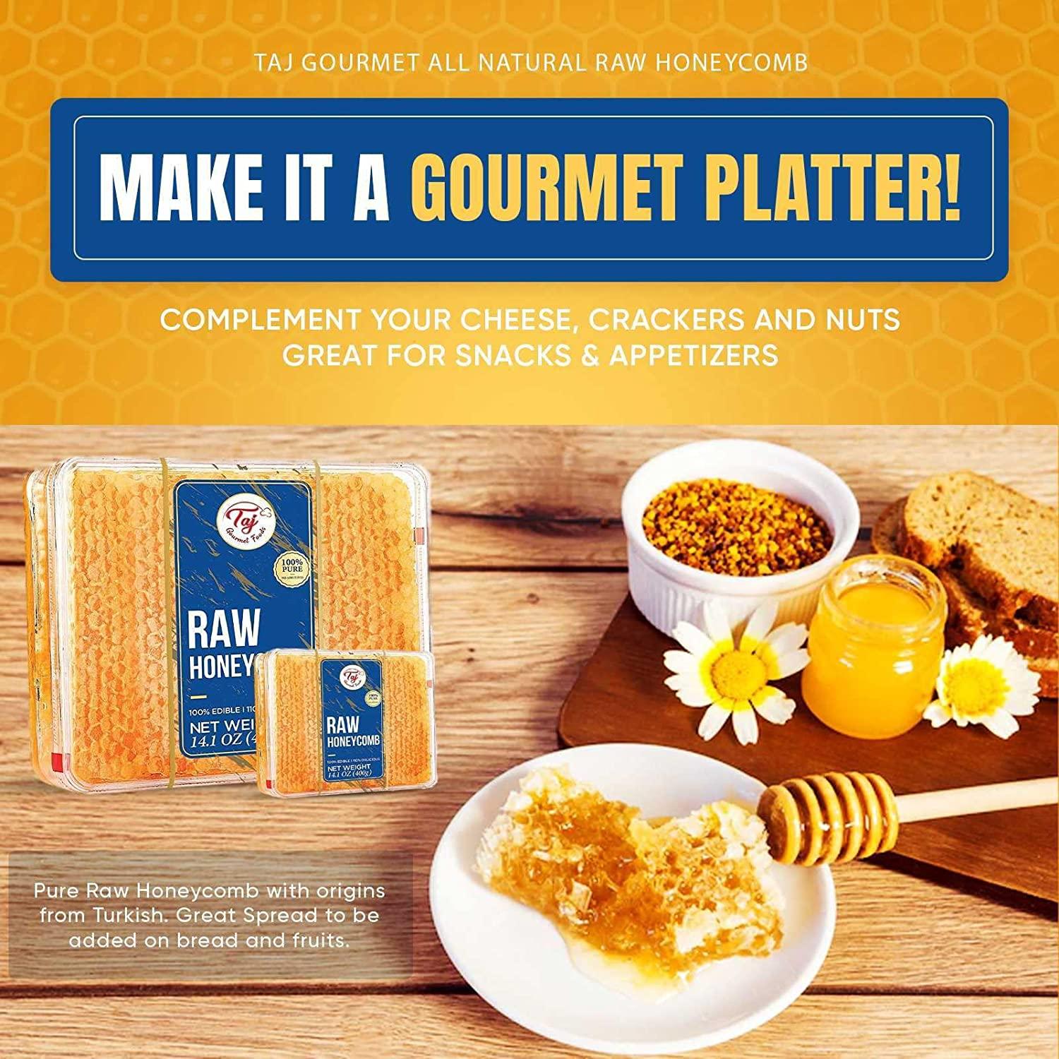 Great Bazaar 100% Pure Turkish Raw Honeycomb - Raw Edible Honey with ...