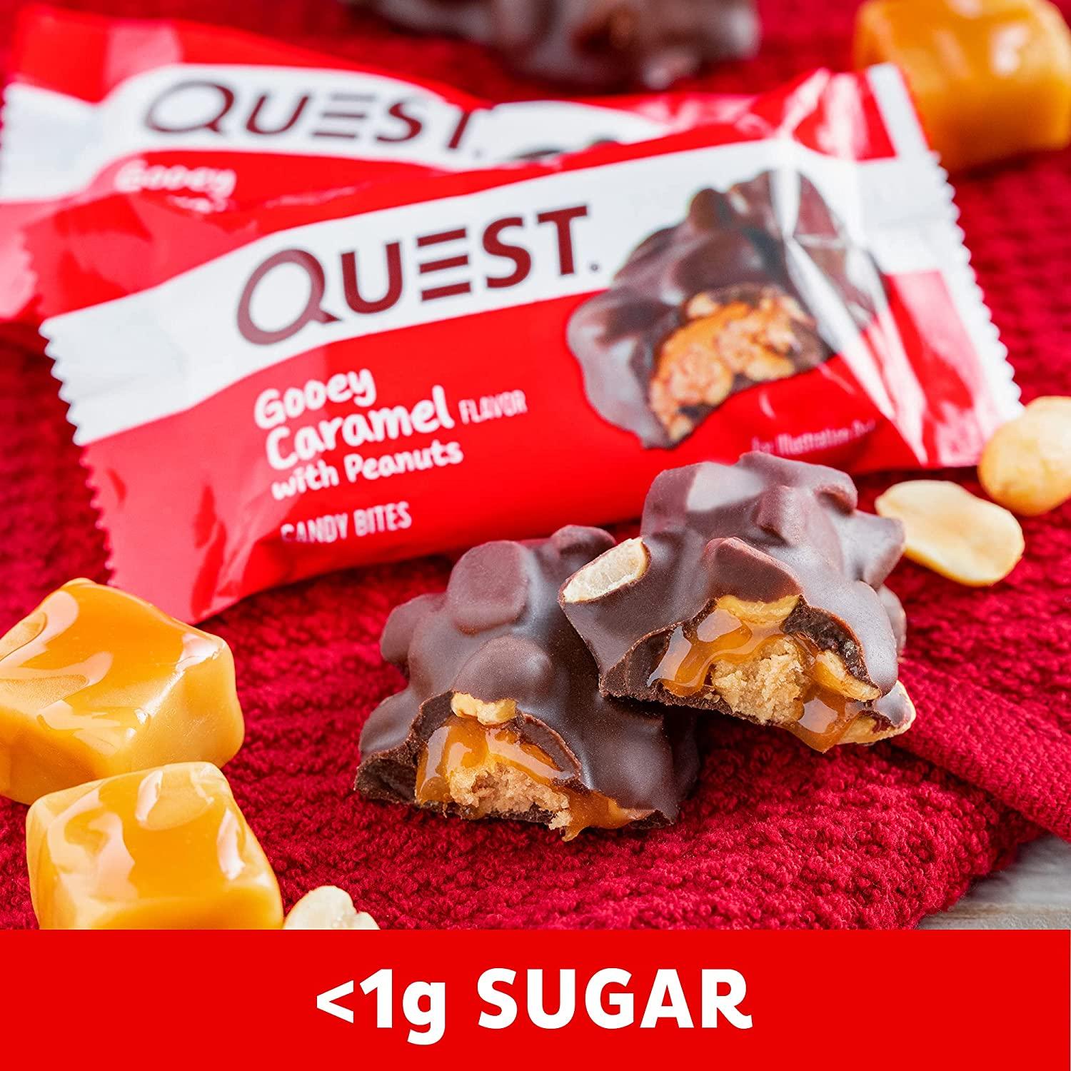 Quest Nutrition Gooey Caramel Candy Bites - 8 Count Pack x 3 | 0.74 Oz ...