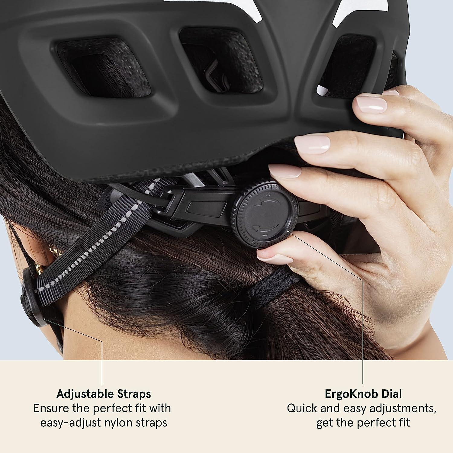 Retrospec Lennon Bike Helmet with LED Safety Light - Matte Black ...